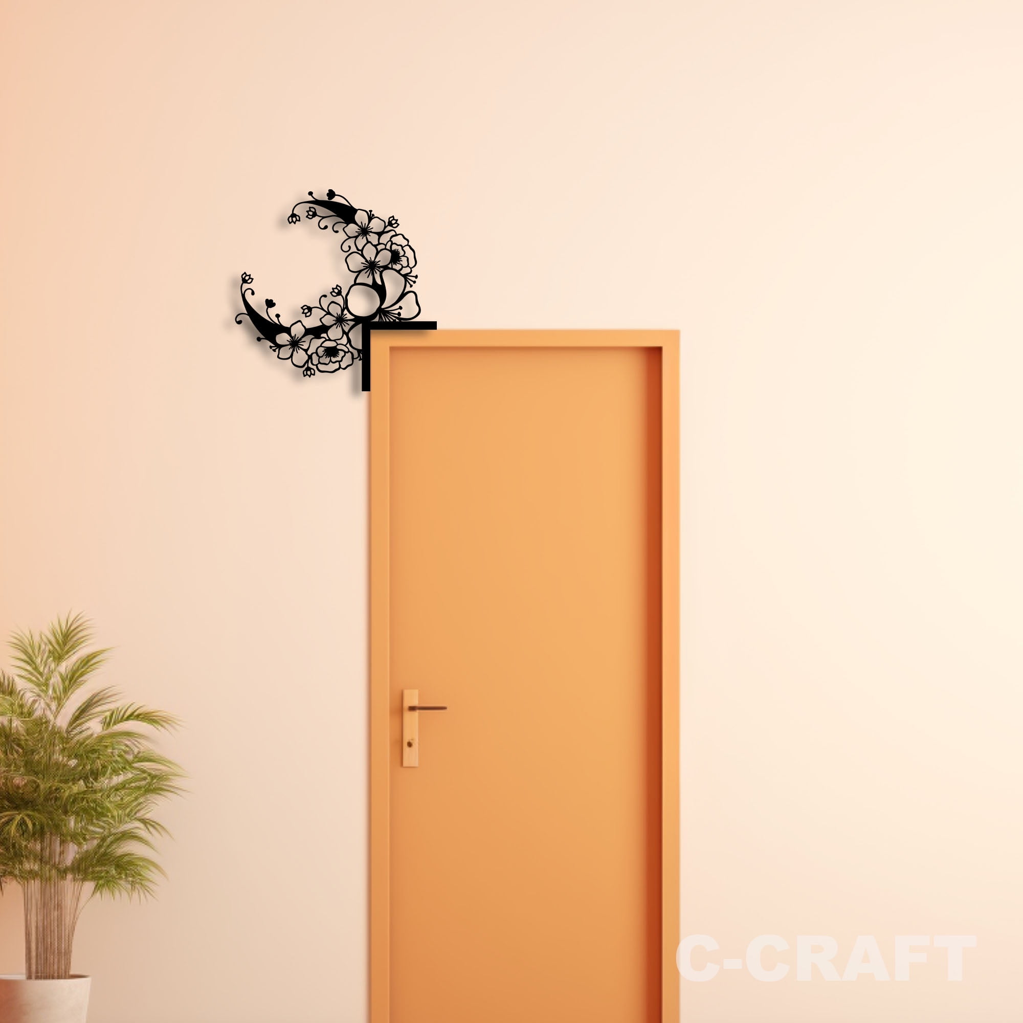 C-CRAFT Fantasy Moon Metal Decorative Door Corner 8 inch For Home ...