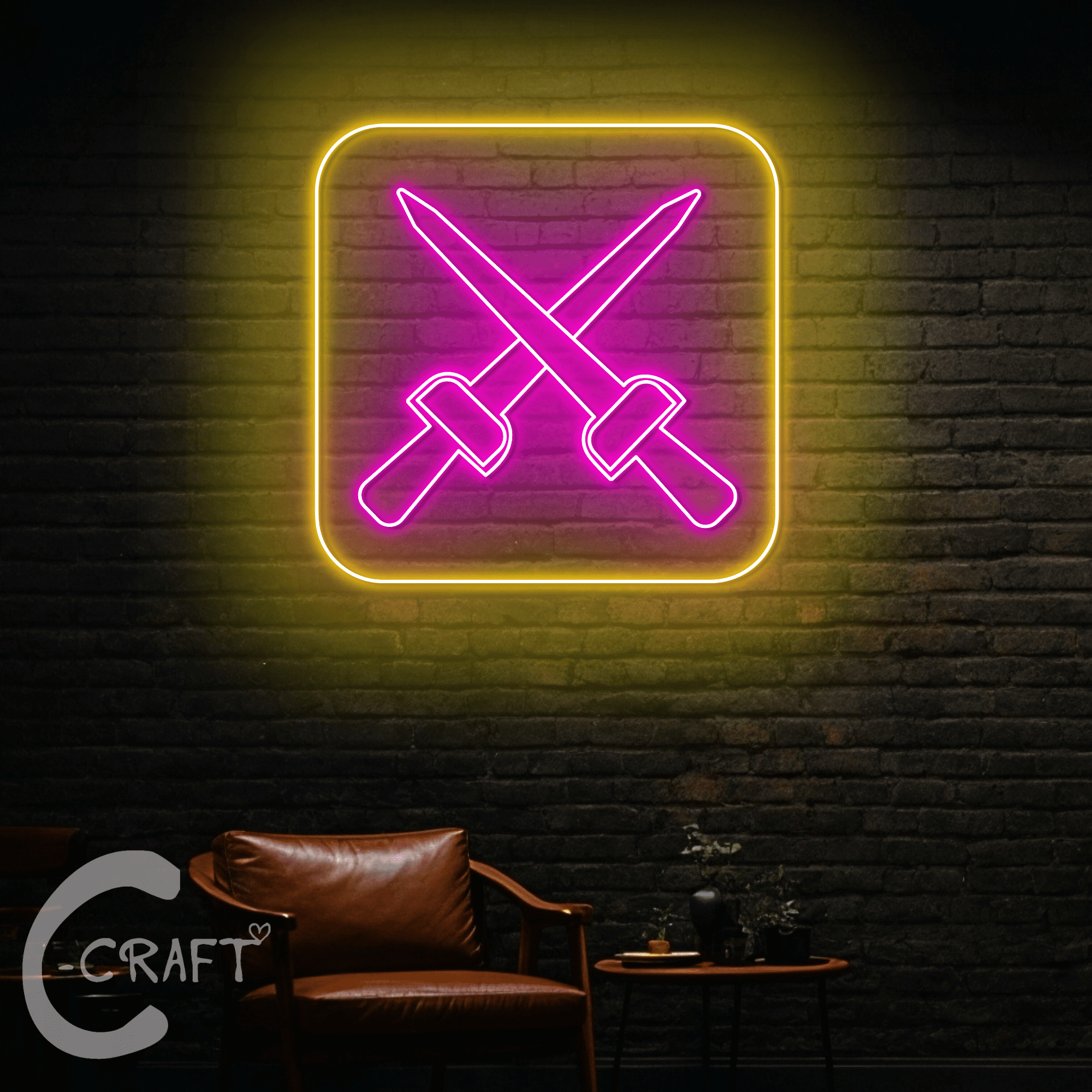 C-CRAFT Fencing Sword Neon Led Lights 20 inch for Fencing Club Home ...