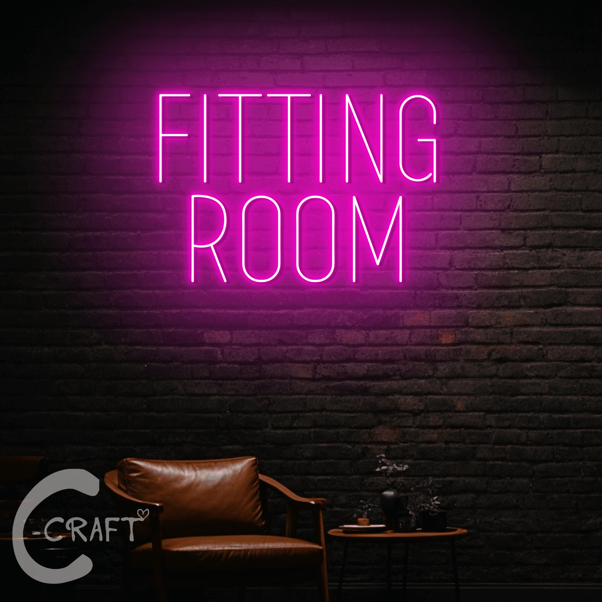 C-CRAFT Fitting Room Neon Led Light Sign 27 inch for Clothing Shop Wall ...