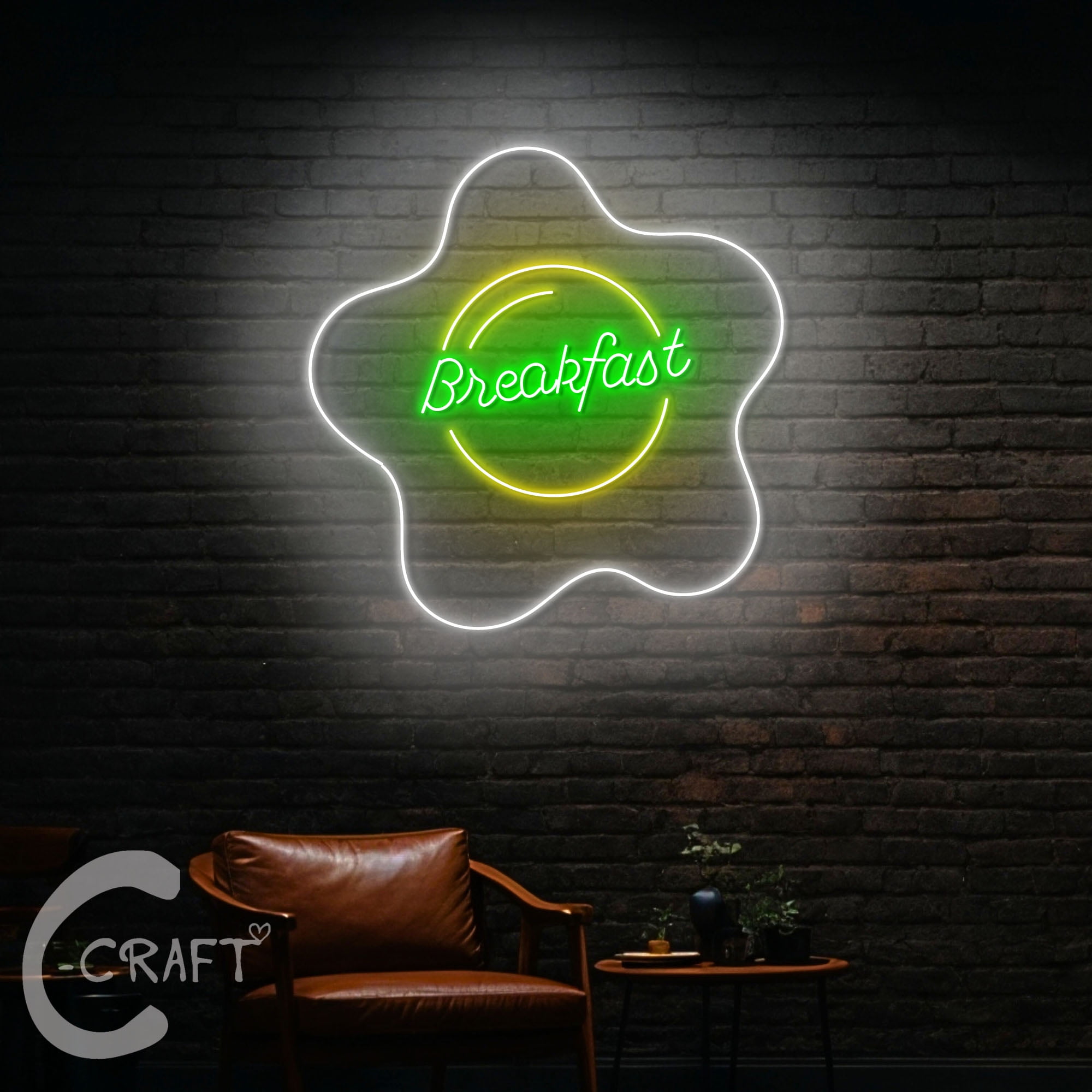 C-CRAFT Fried Eggs Breakfast Led Light Up 20 inch for Breakfast ...