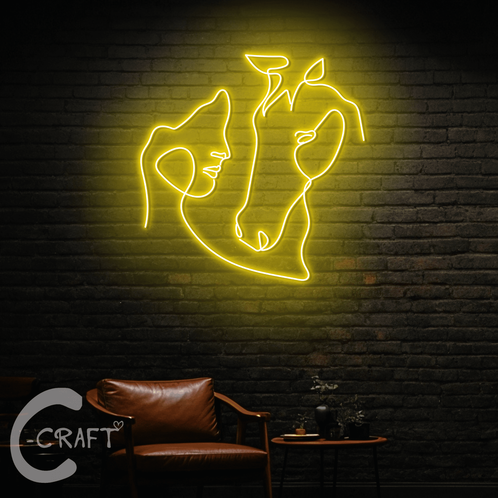 C-CRAFT Girl and Horse Neon Led Light Up 20 inch for Cowboy Bar Girl ...