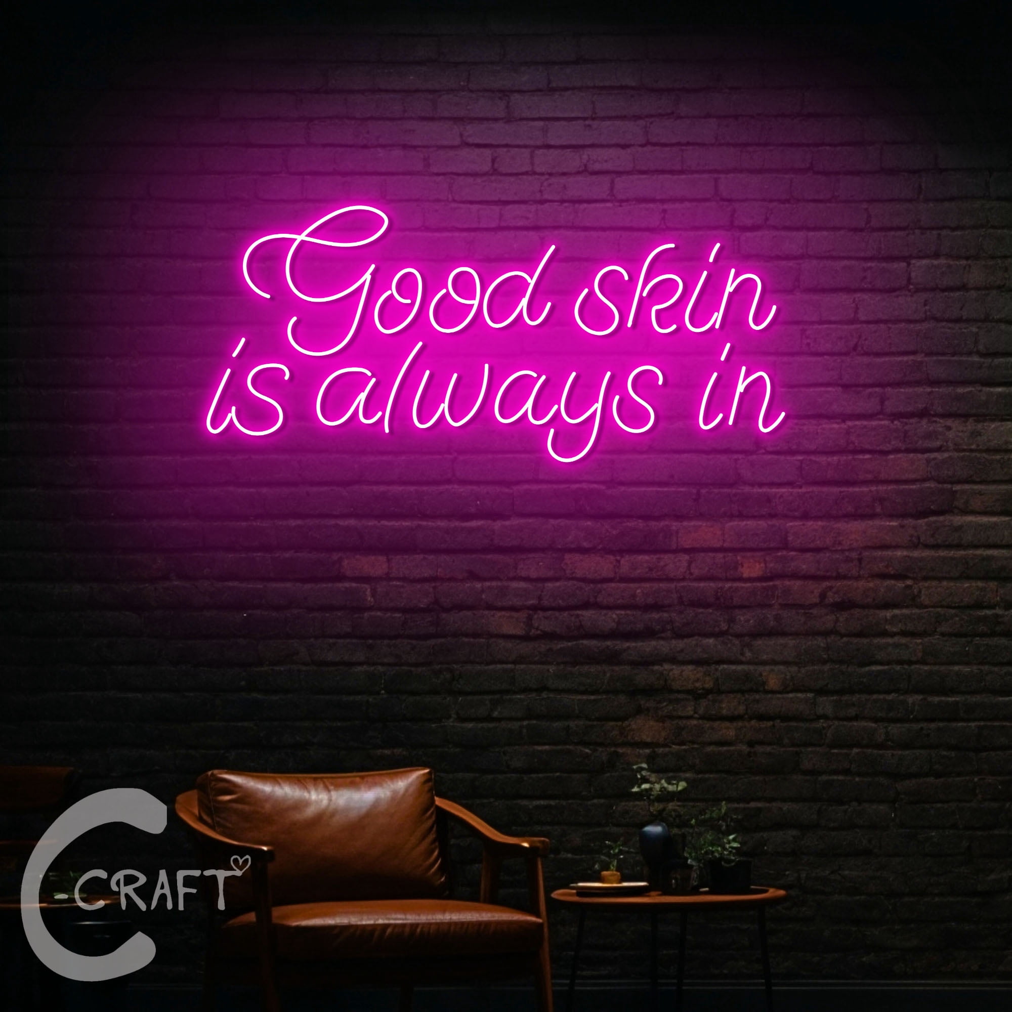 C-CRAFT Good Skin Is Always In Neon Sign LED Light 40 inch for Skincare ...