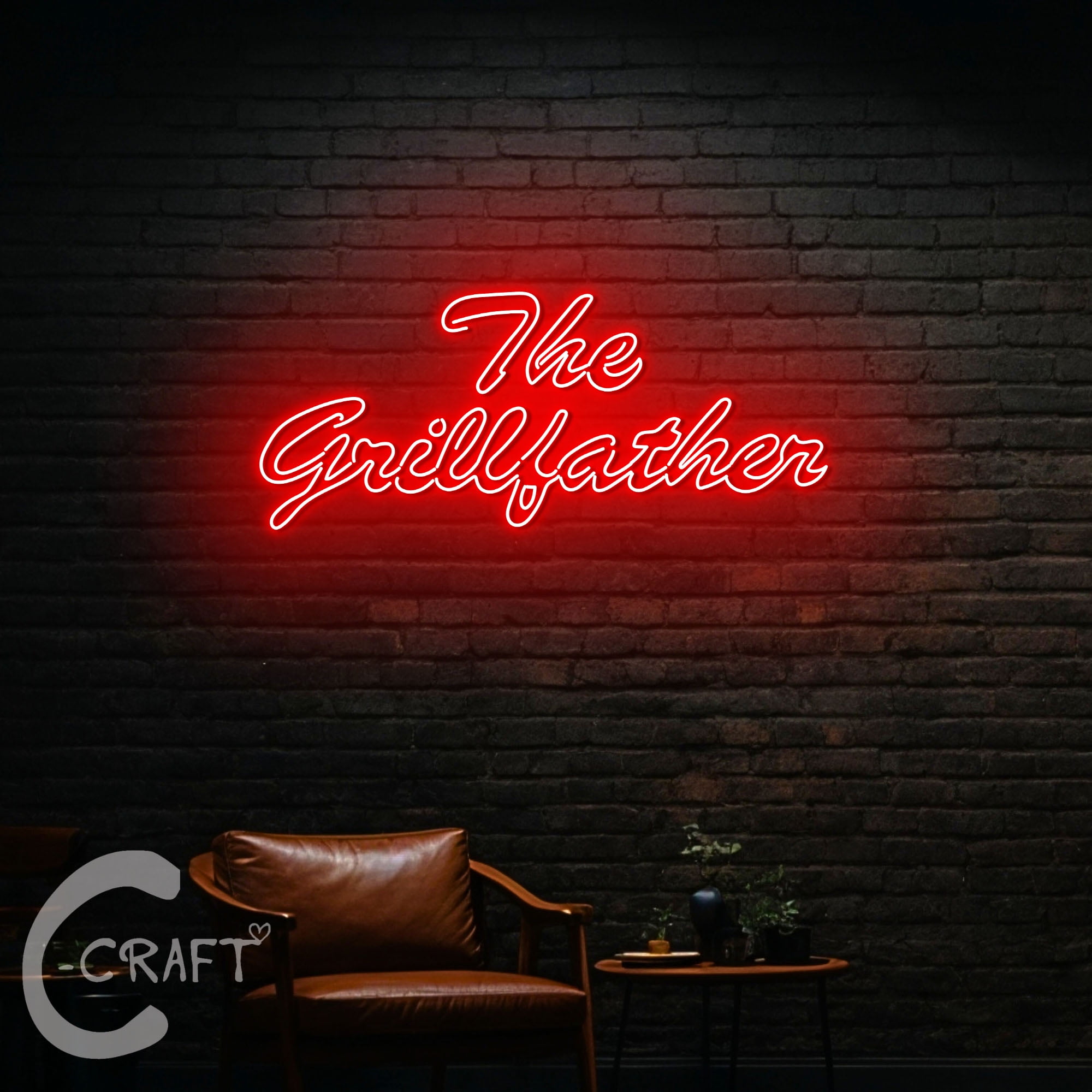 C-CRAFT Grillfather Neon Led Light Up 27 inch for BBQ Barbecue ...