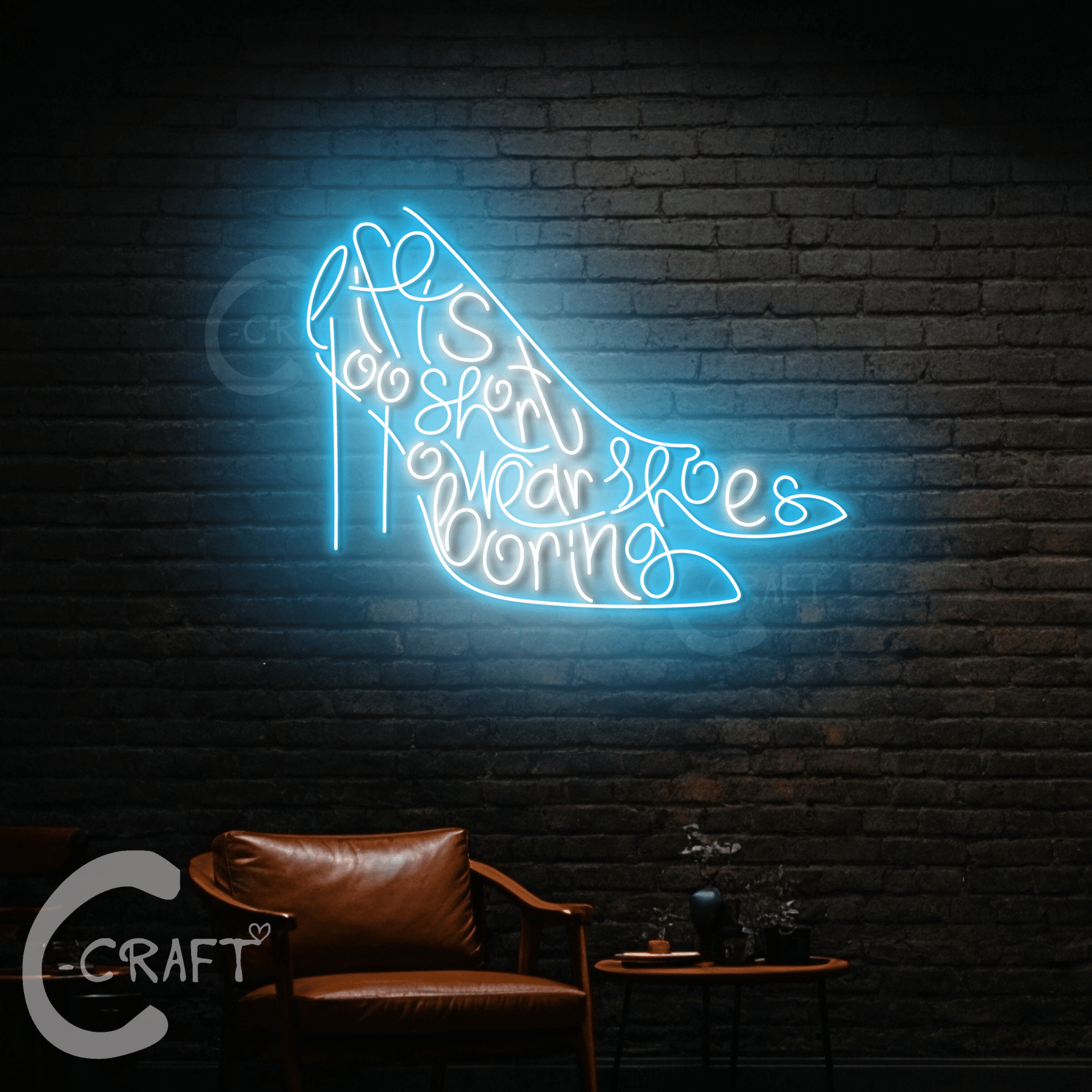 C-CRAFT High Heels Neon Sign Led Light Up 33 inch for Shoes Shop Wall ...