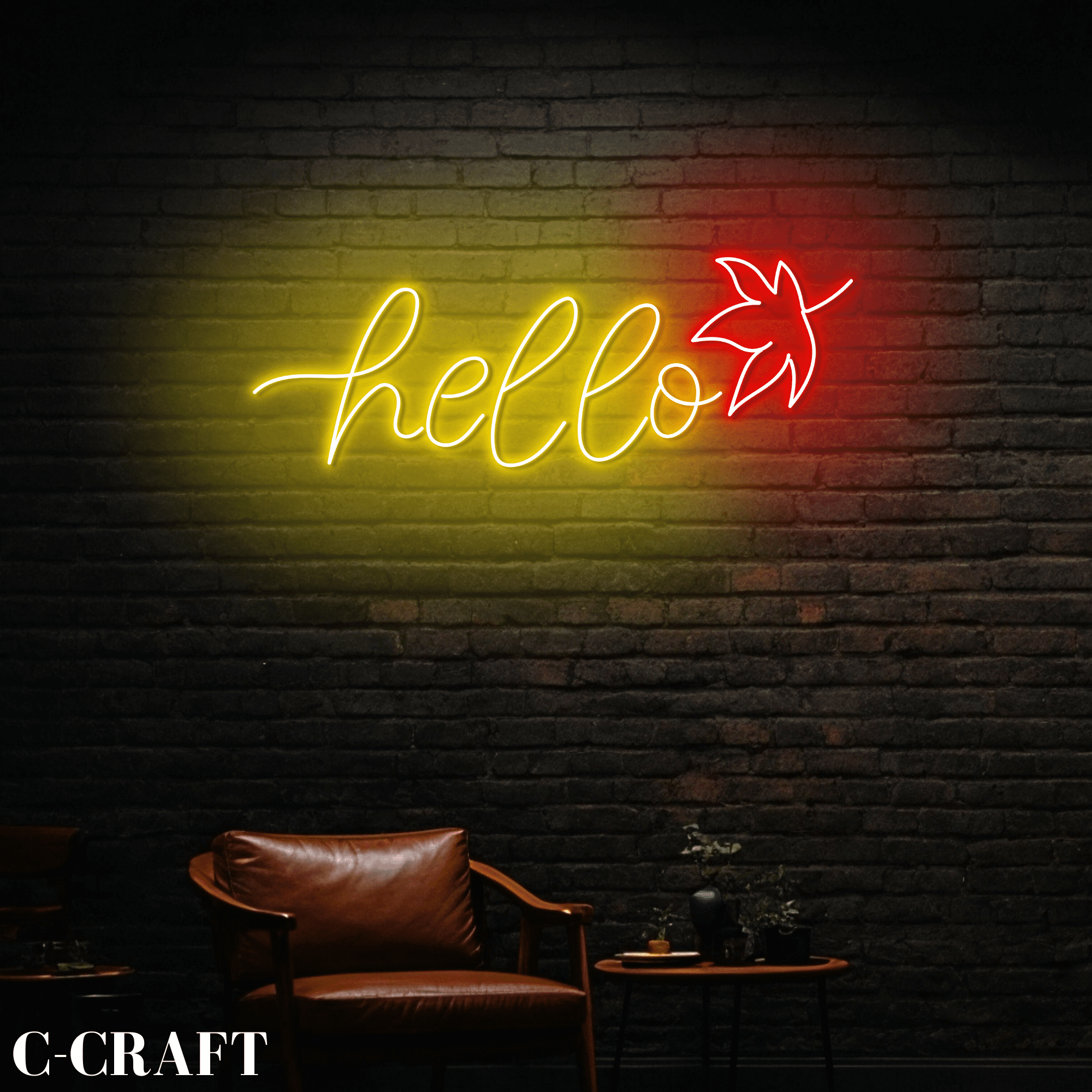 C-CRAFT Hello Thanksgiving Neon Sign LED Light Acrylic Wall Decorations ...