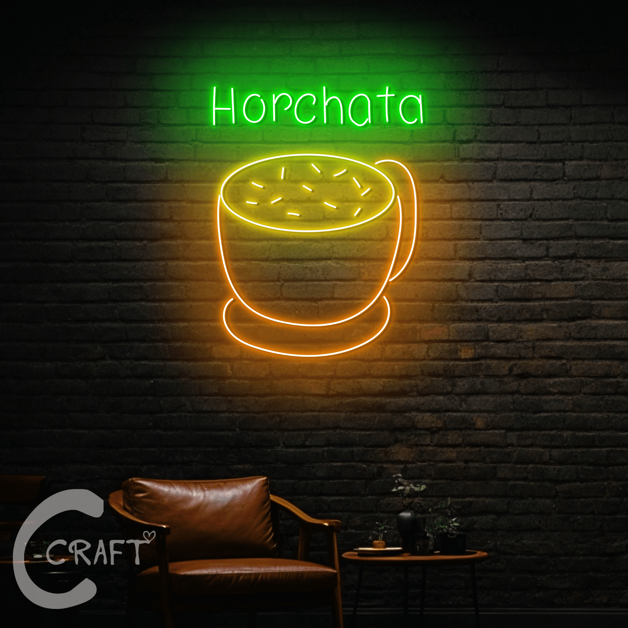 C-CRAFT Horchata Neon Led Light Up 30 inch for Mexican Horchata Bar ...