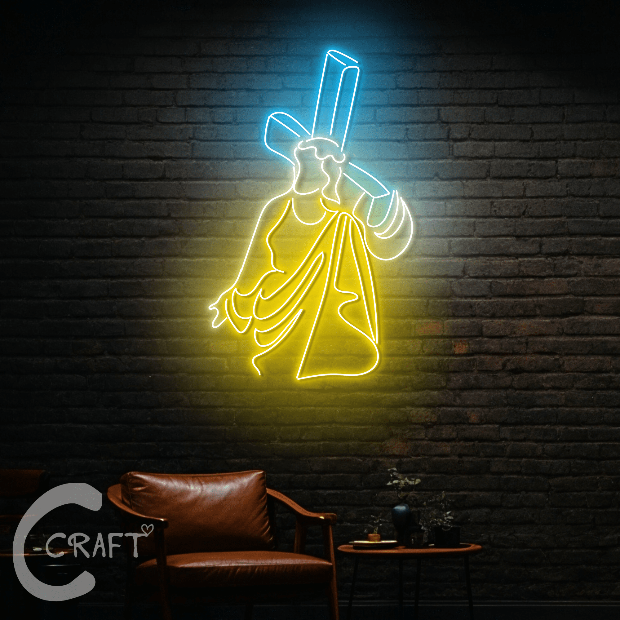C-CRAFT Jesus Cross Led Wall Art Neon Light For Christian Home Wall ...