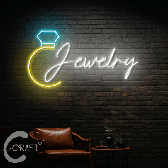 C-CRAFT Jewelry Led Neon Sign 27 inch for Storefront Display, Jewelry ...