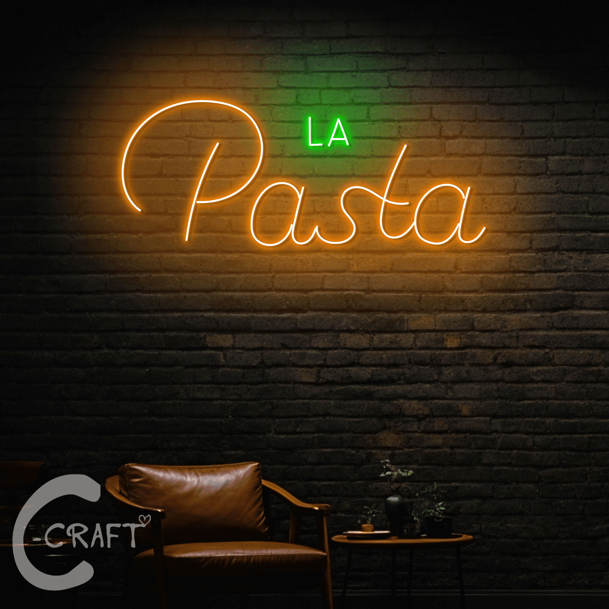 C-CRAFT La Pasta Neon Led Light Up 27 inch for Italian Pasta Restaurant ...