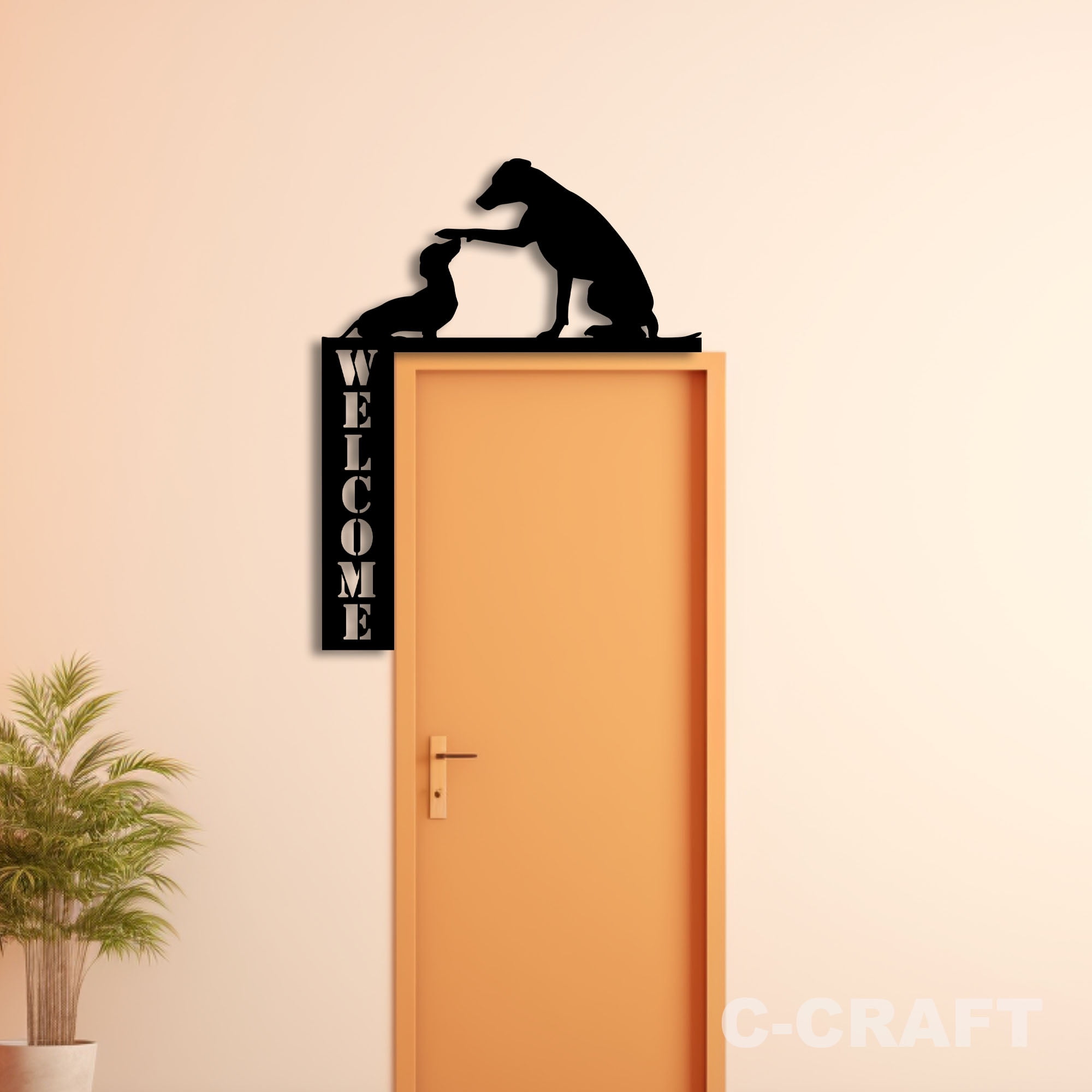 C-CRAFT Labrador Retriever & Short Hair Wiener Dog Metal Door Corner 8 ...