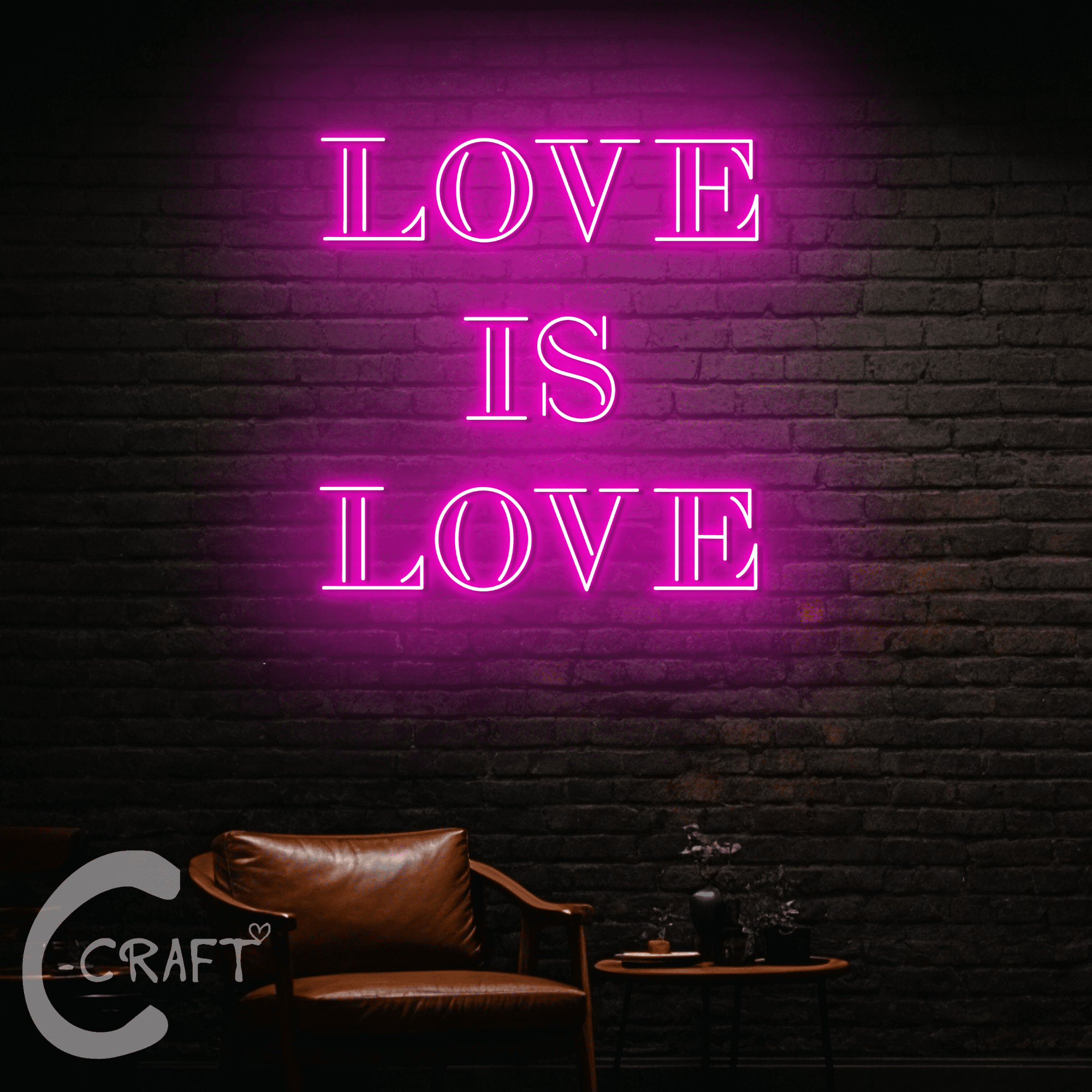 C-CRAFT Love Is Love Neon Led Light Sign 25 inch for Valentines Wedding ...