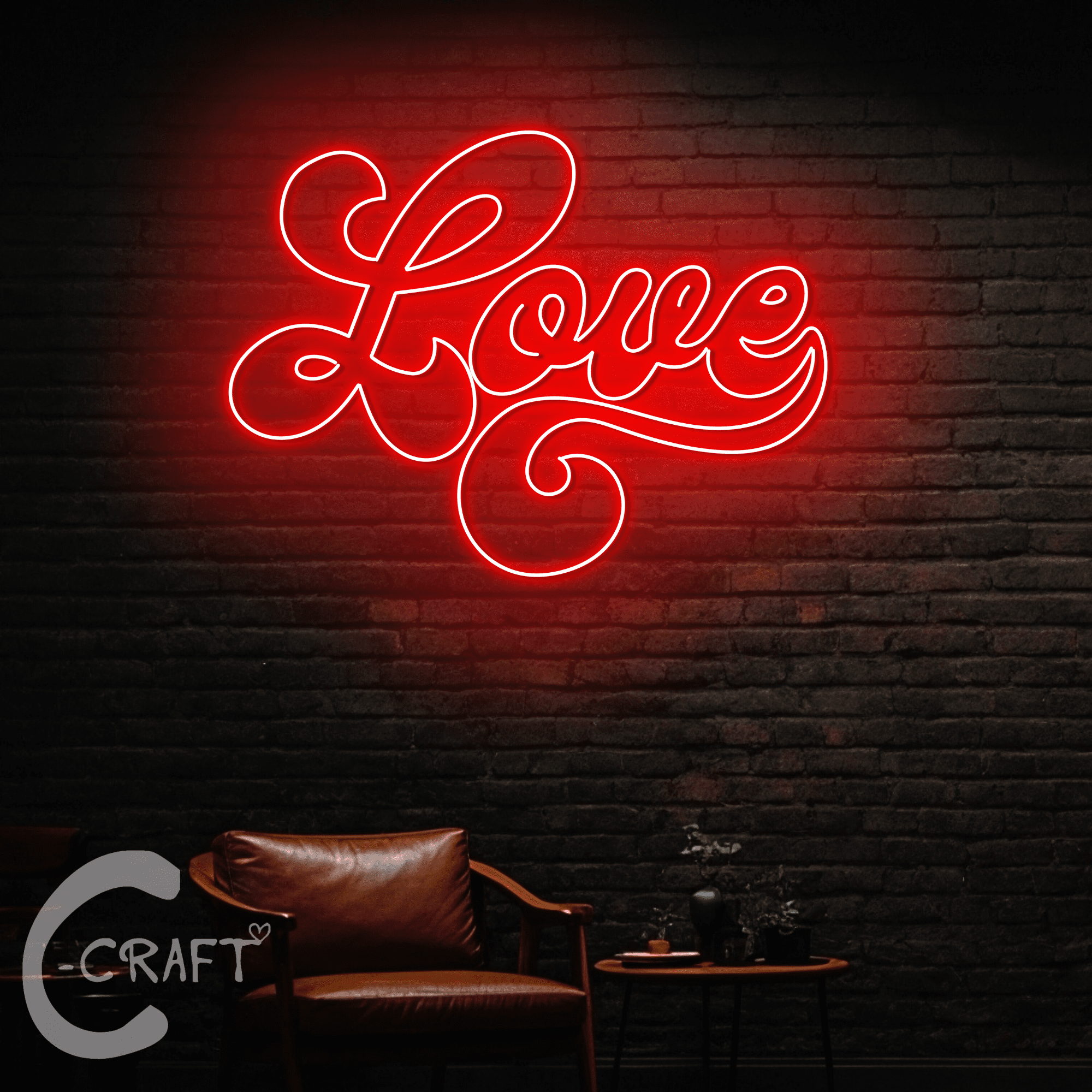 C-CRAFT Love Neon Led Light Up 20 inch for Valentine's Day Wedding ...