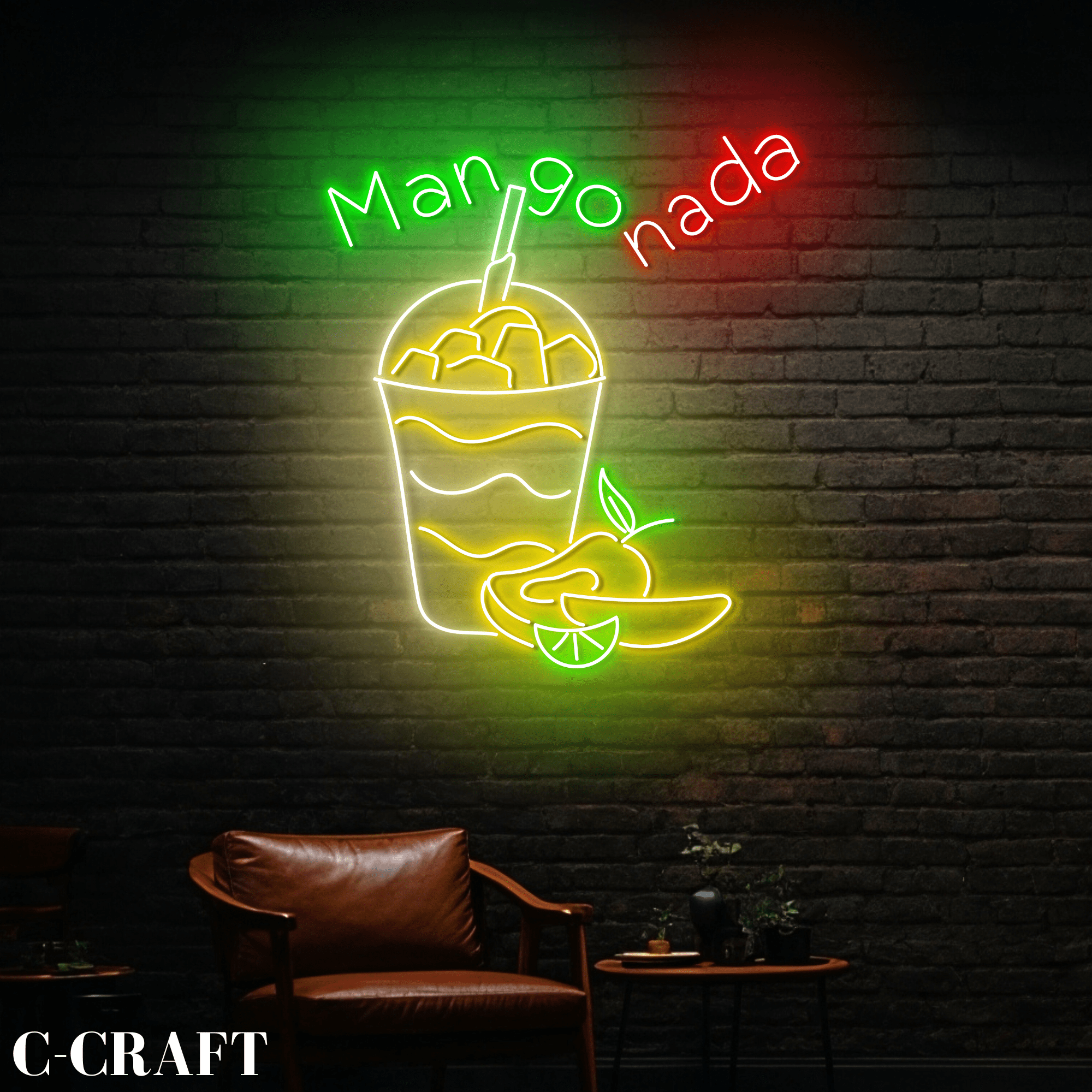 C-CRAFT Mangonada Smoothie Neon Led Light Sign for Mexican Mangonada ...