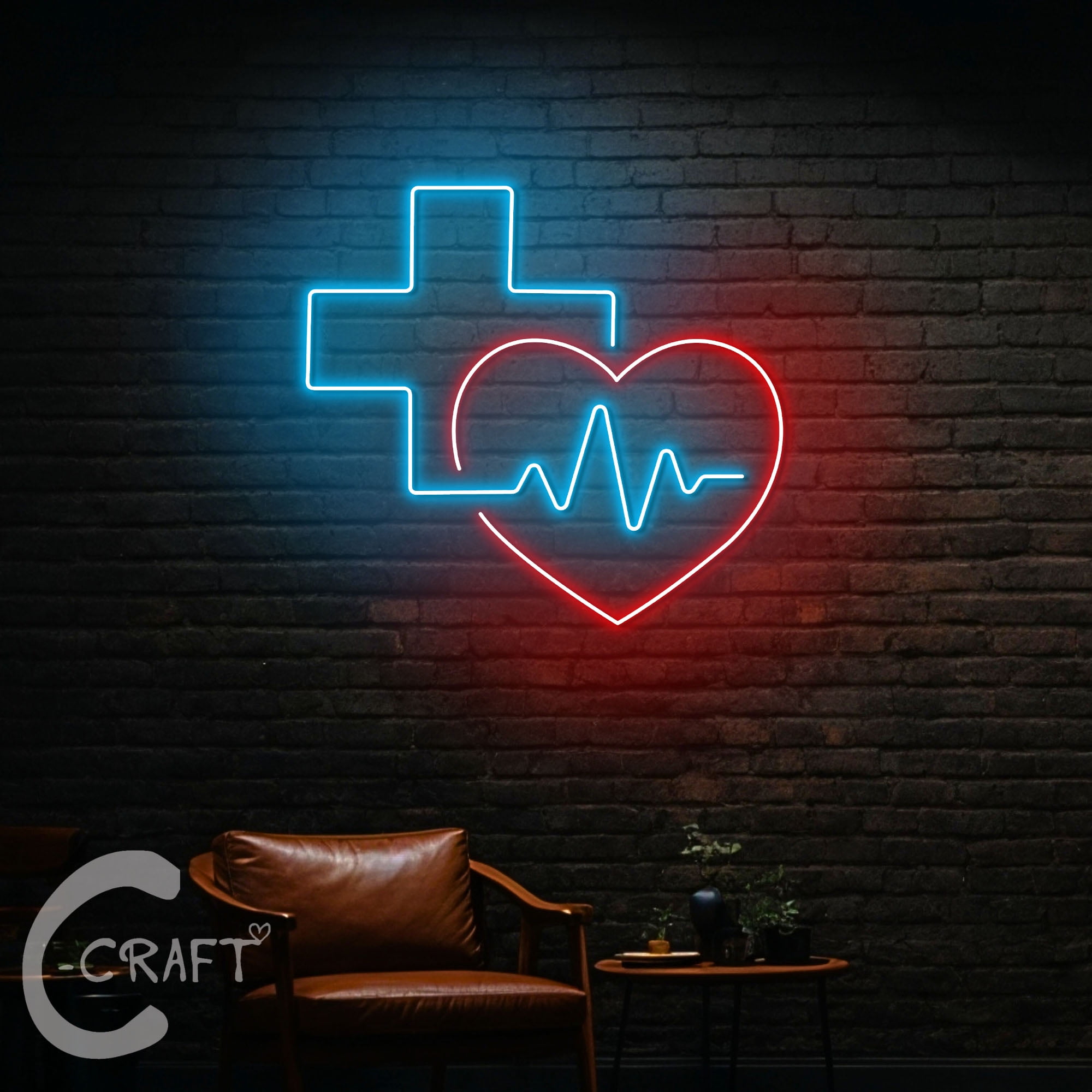 C-CRAFT Medical Pharmacy Neon Led Light Up 33 inch for Hospital ...