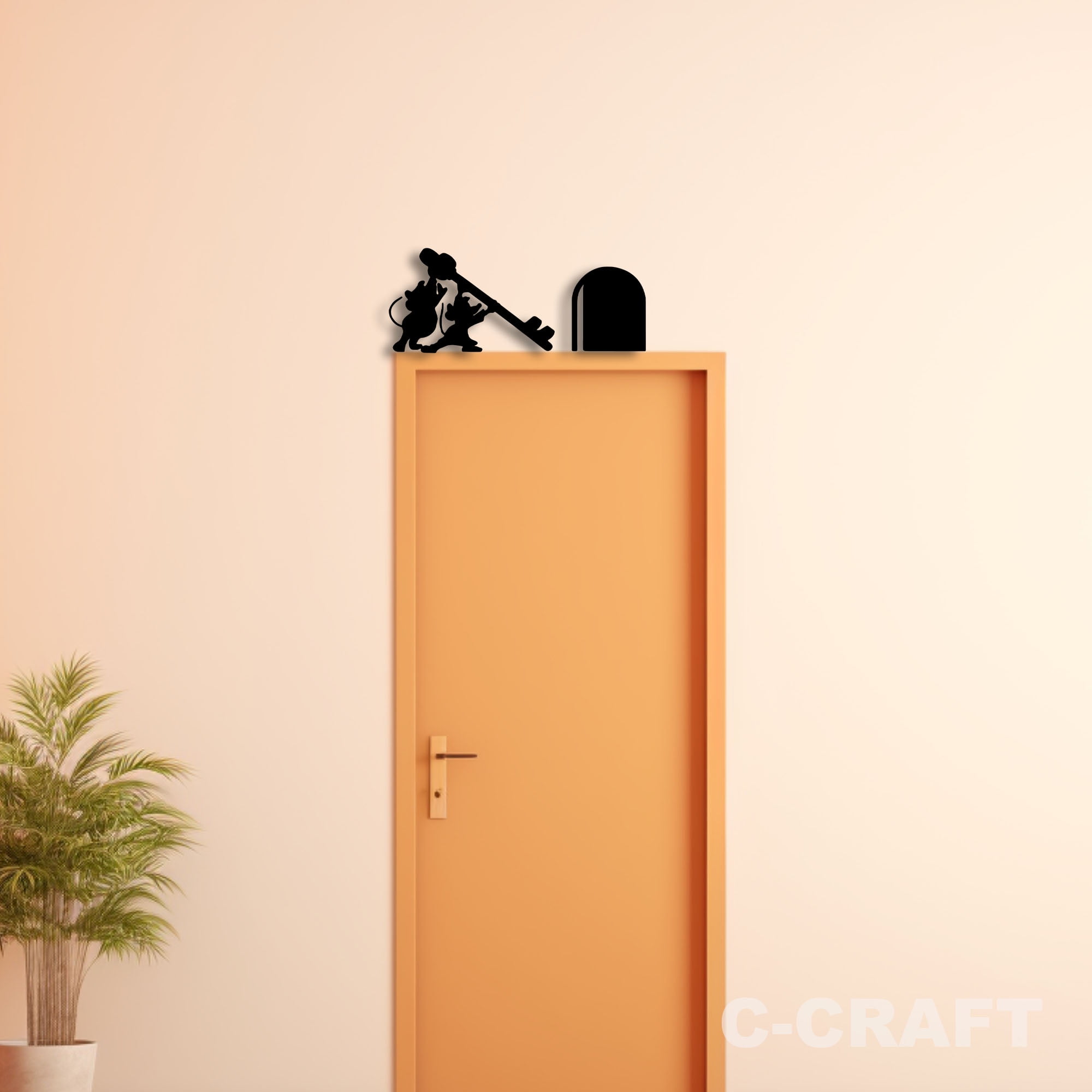 C-CRAFT Mice Metal Decorative Door Corner 8 inch For Home & Office ...