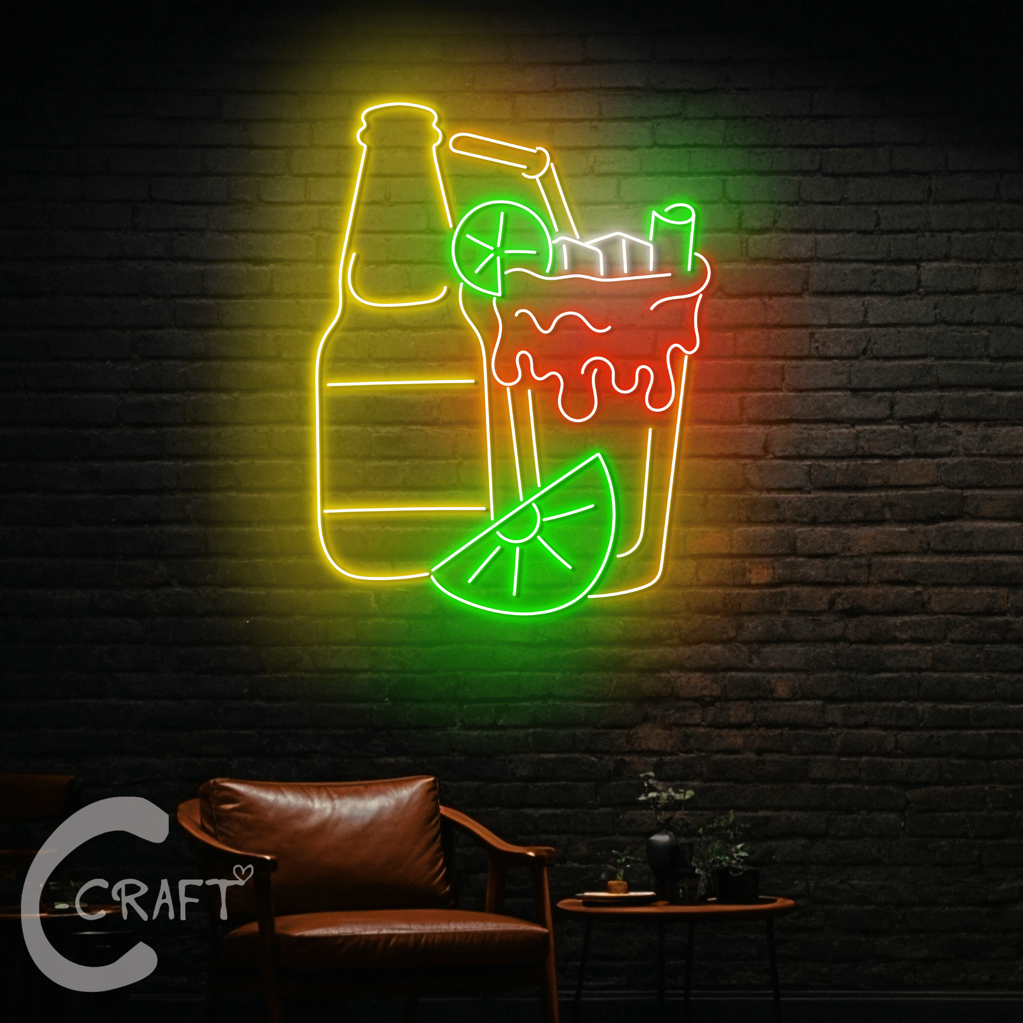 C-CRAFT Michelada Neon Led Light Up 38 inch for Mexican Michelada Bar ...
