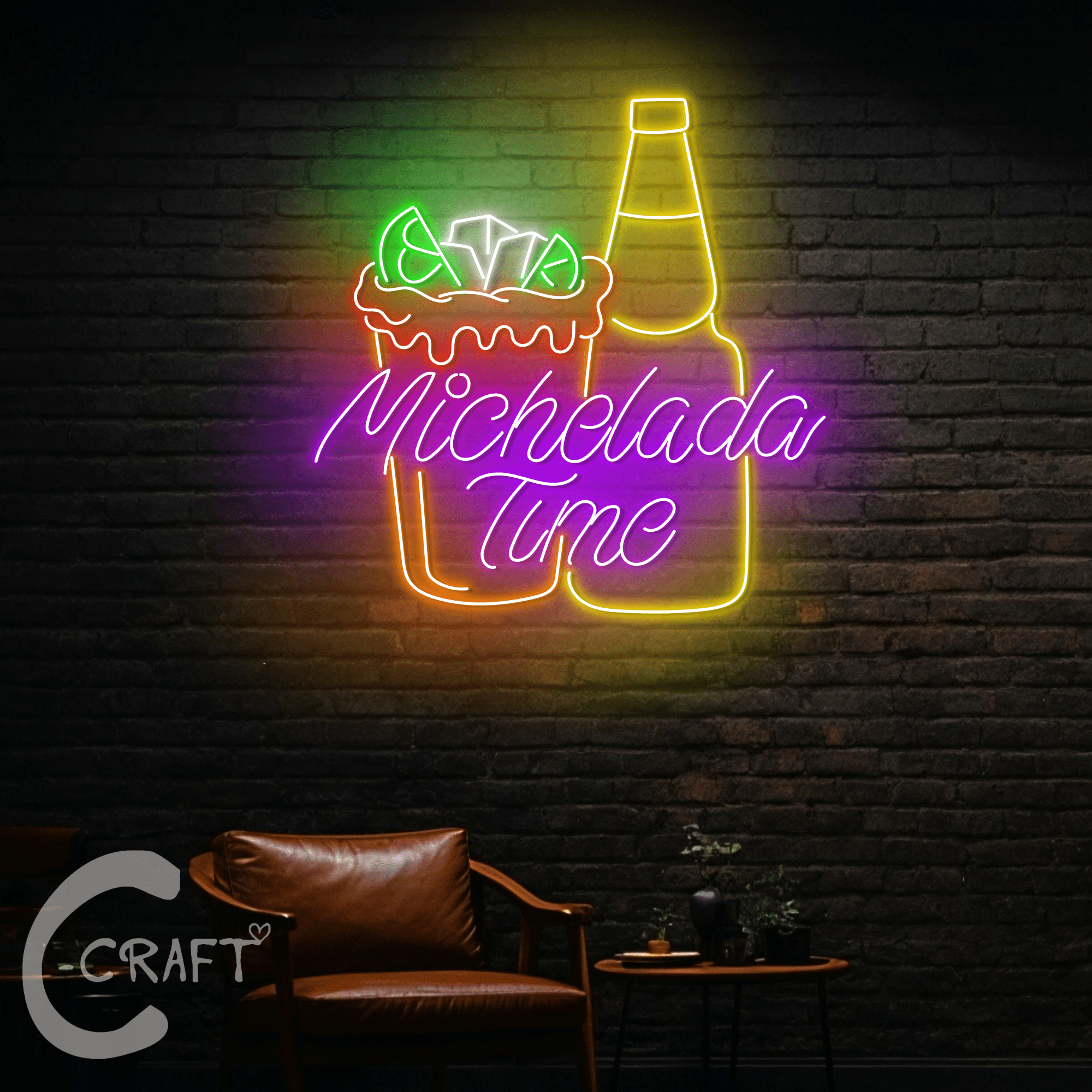 C-CRAFT Michelada Time Neon Led Light Up 30 inch for Mexican Michelada ...