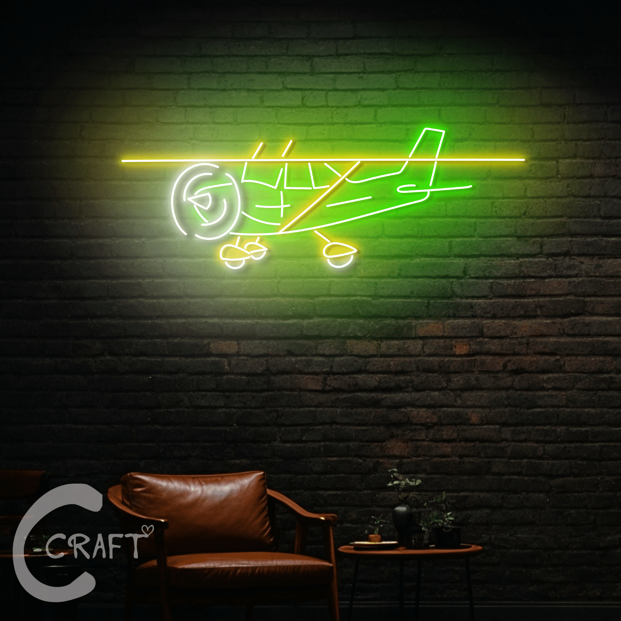 C-CRAFT Military Aircraft Led Wall Art Neon Light For Bedroom Wall ...