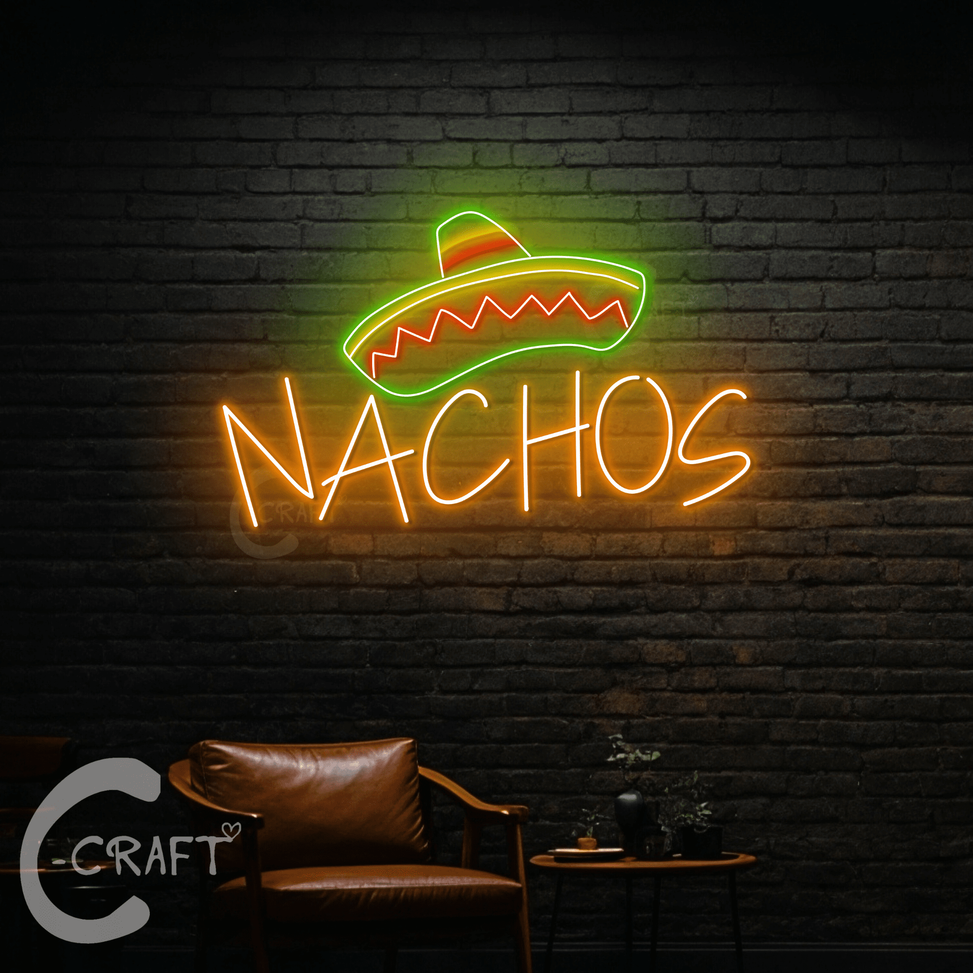 C-CRAFT Nachos Neon Light Led Sign 38 inch for Mexican Nachos ...