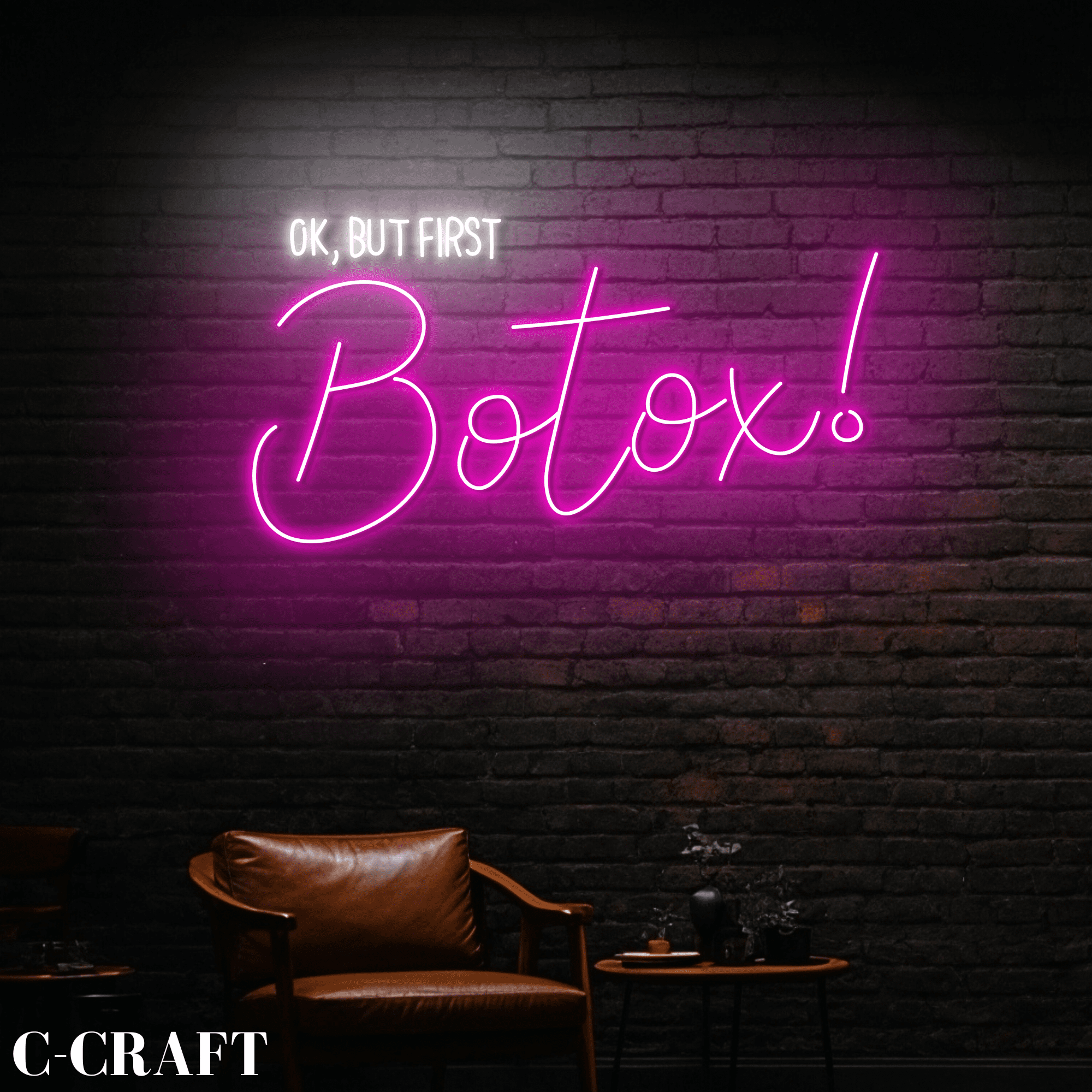 C-CRAFT OK But First Botox Neon Led Light Wall Art for Botox Injection ...