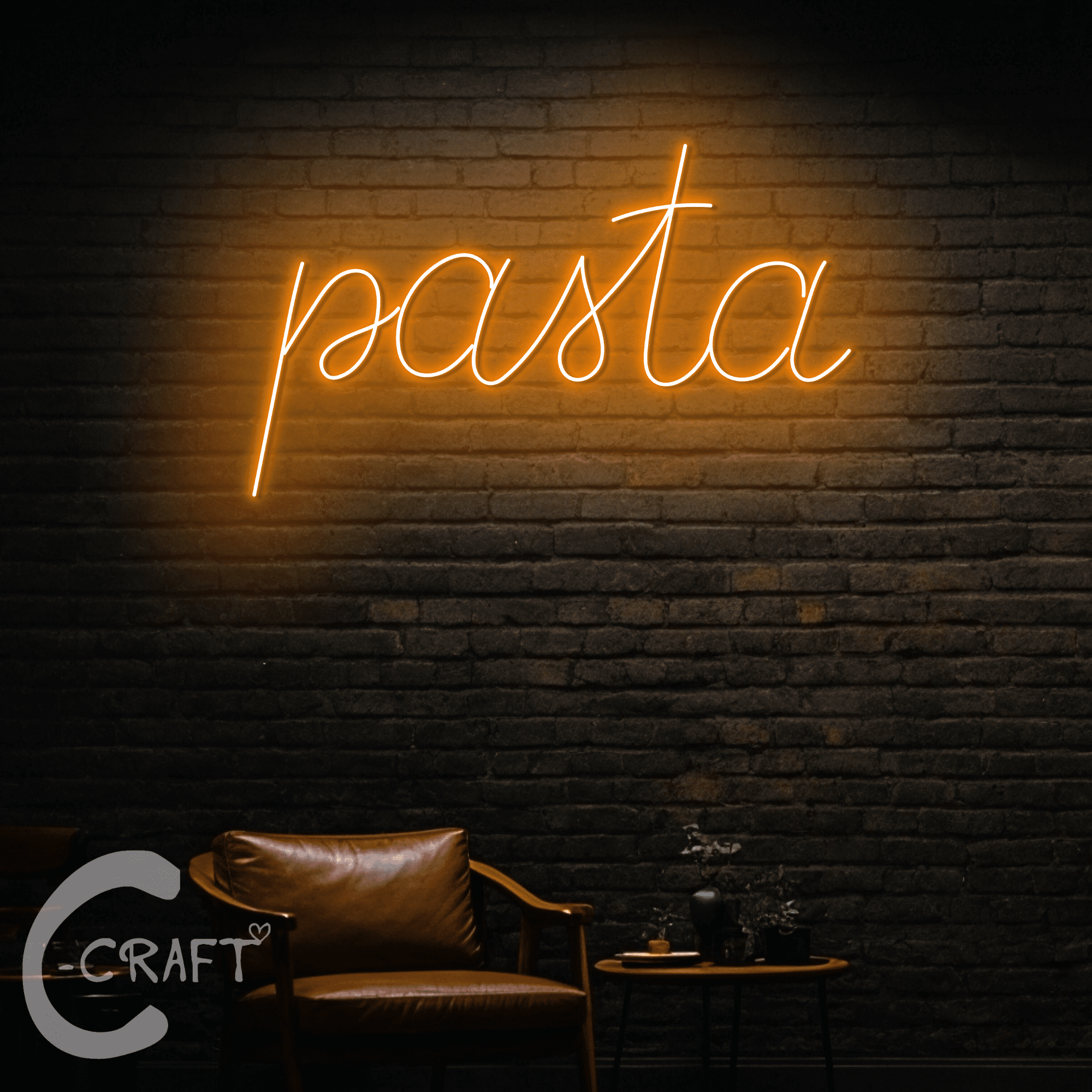 C-CRAFT Pasta Neon Led Light Up 30 inch for Italian Pasta Restaurant ...