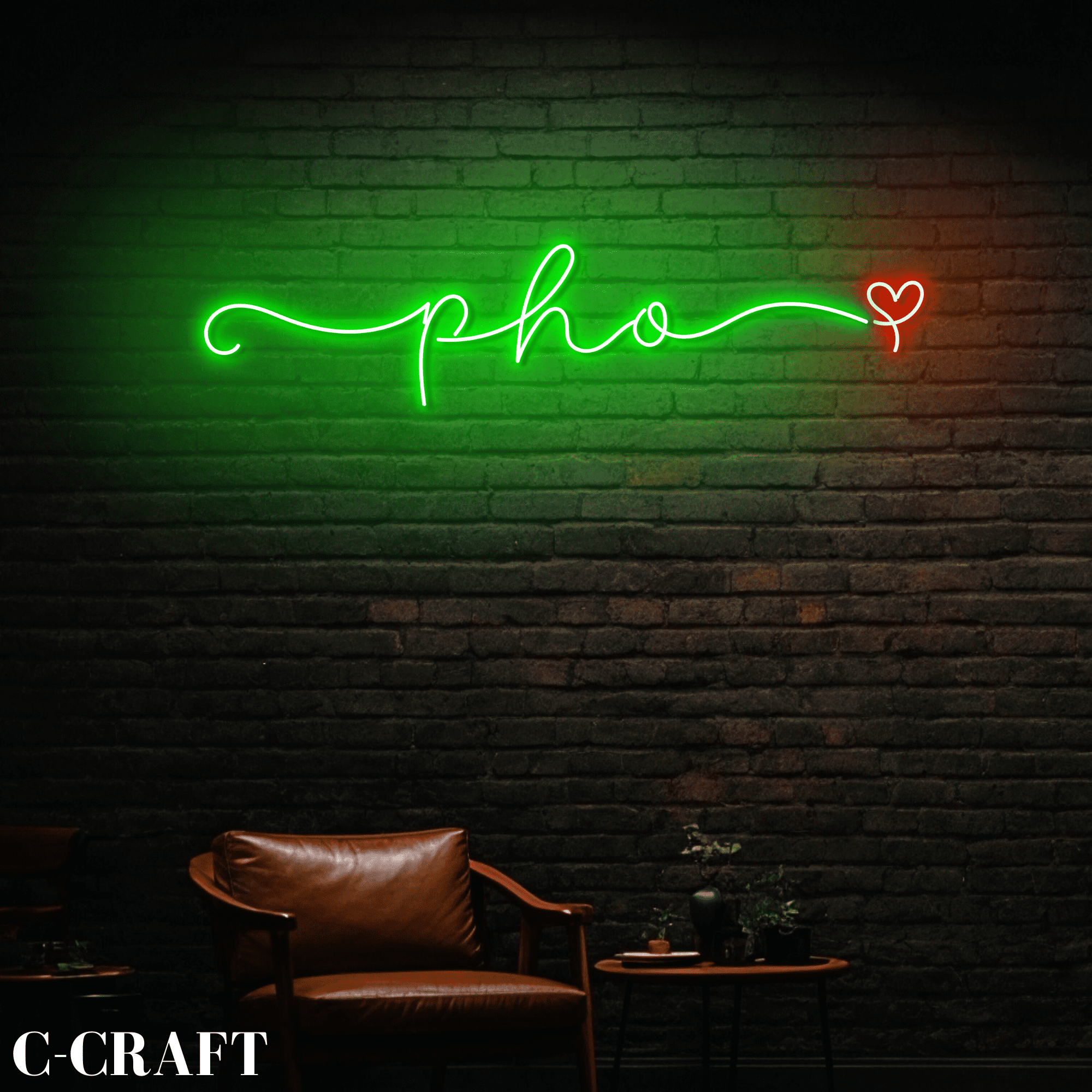 C-CRAFT Pho Logo Neon Led Light for Vietnamese Pho Restaurant Kitchen ...