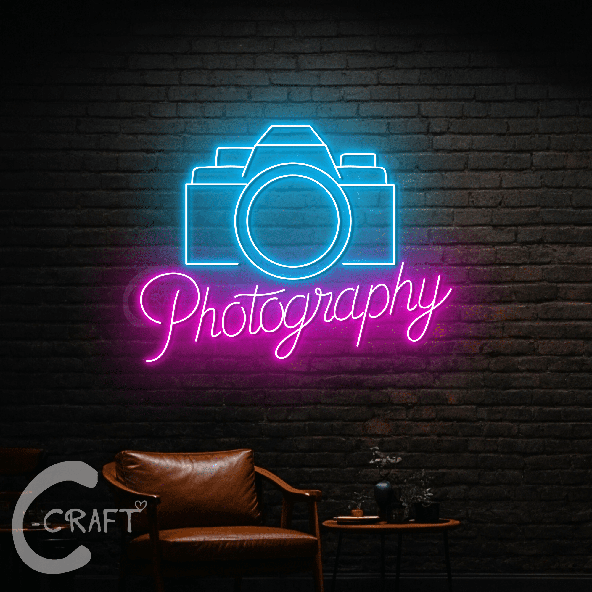 C-CRAFT Photography Neon Light Led Sign 35 inch for Photo Studio Wall ...