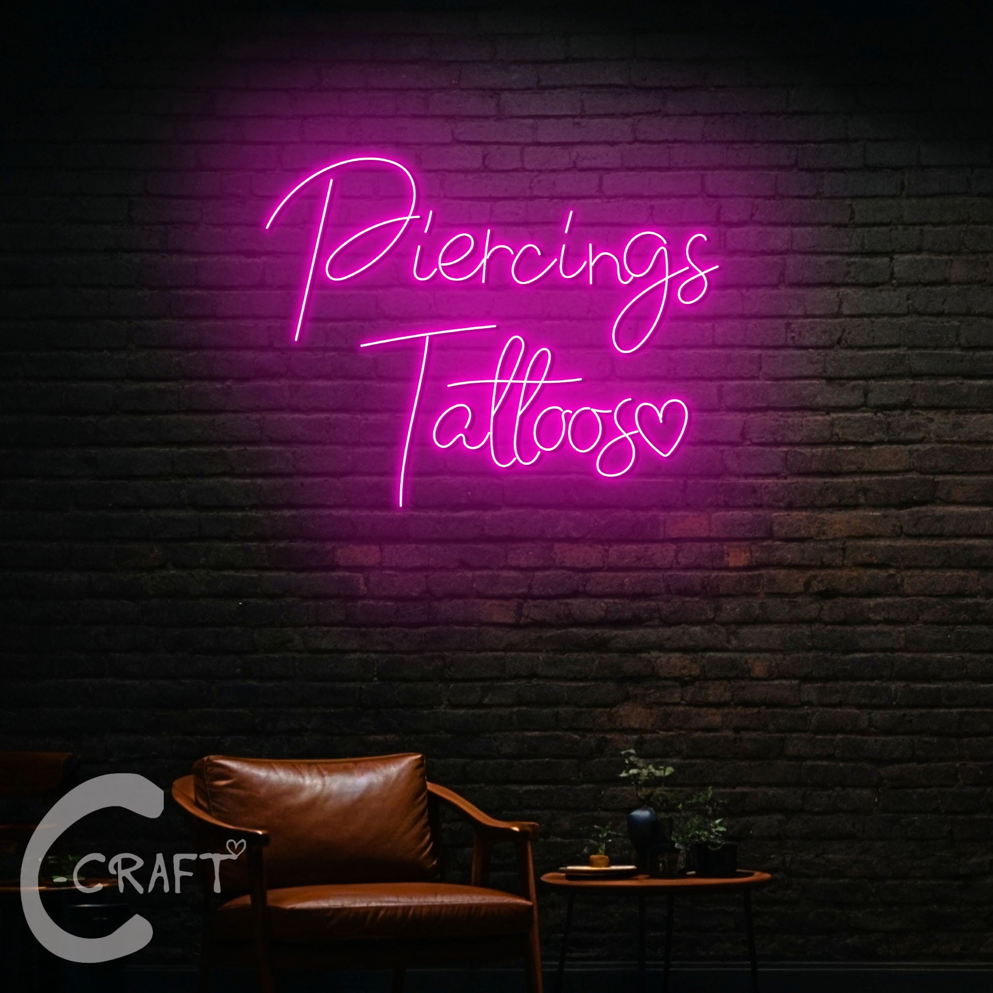 C-CRAFT Piercing & Tattoo Neon Led Light Up 20 inch for Tattoo ...