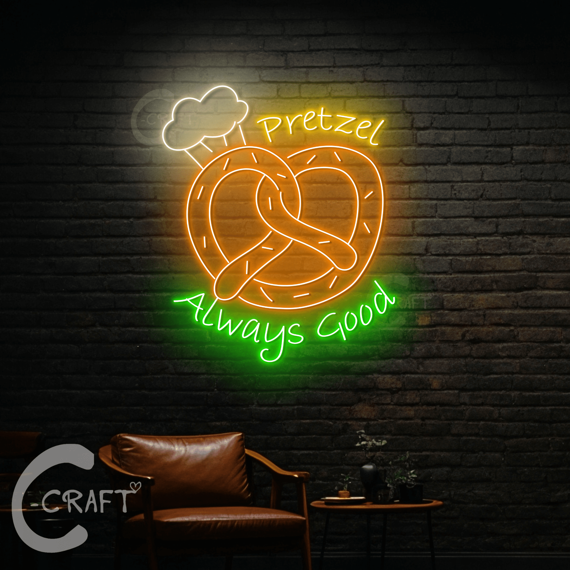 C-CRAFT Pretzel Always Good Neon Sign Led Light Up 30 inch for German ...
