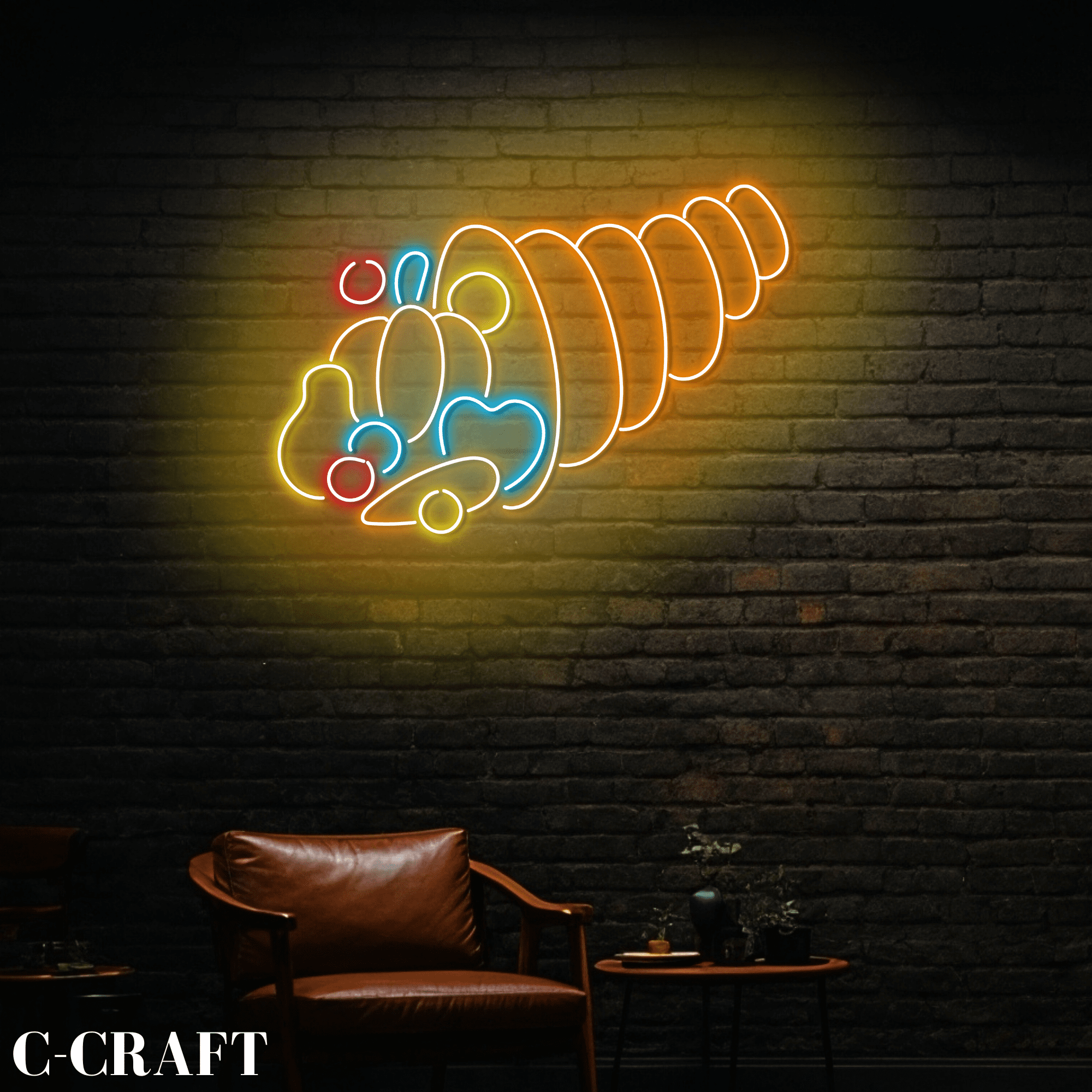 C-CRAFT Pumpkin Snail Thanksgiving Neon Sign LED Light Acrylic Wall ...