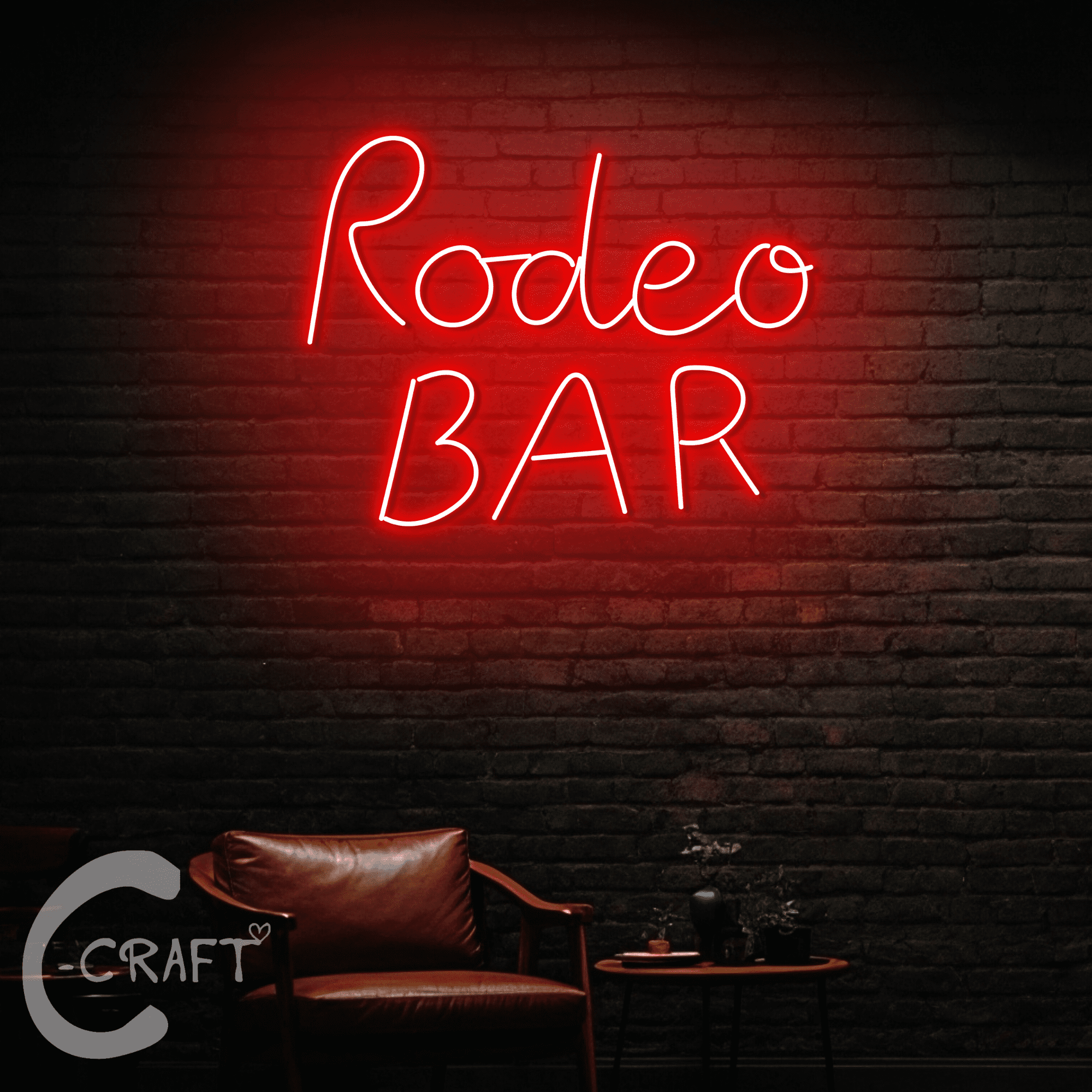 C-CRAFT Rodeo Bar Neon Led Lights 25 inch for Western Cowboy Home Bar ...