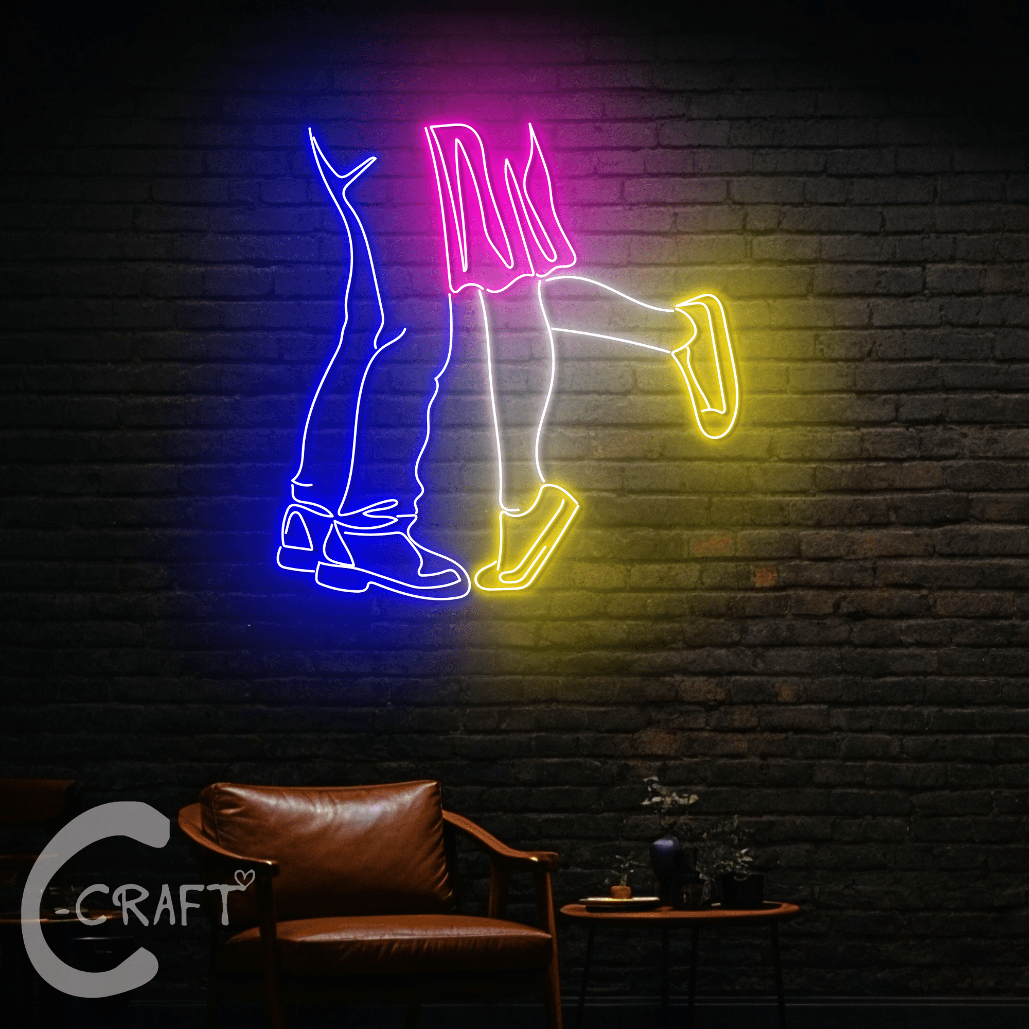 C-CRAFT Romance Couple Legs Neon Led Light Up 30 inch for Valentine ...