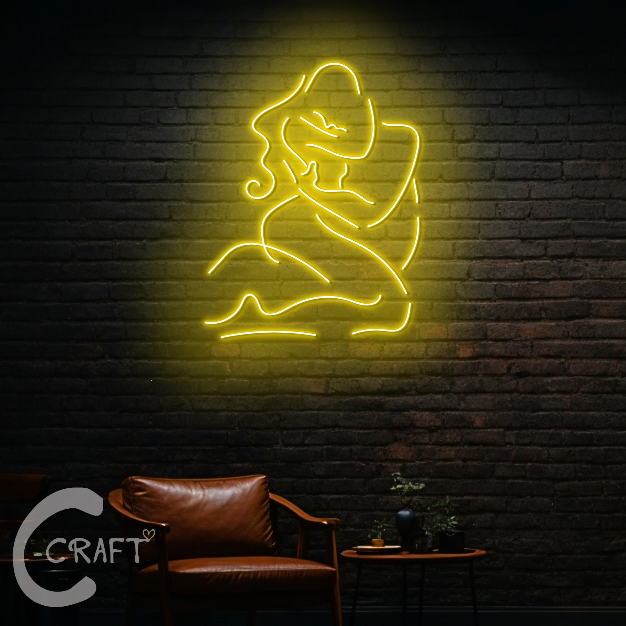 C-CRAFT Sexy Couple Led Wall Art Neon Light For Bedroom Wall Decor ...