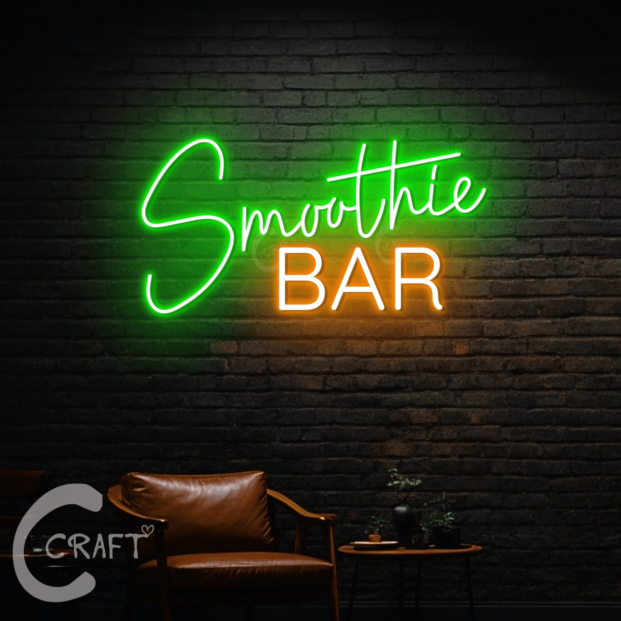 C-CRAFT Smoothie Led Light Neon Sign 33 inches for Healthy Smoothie ...