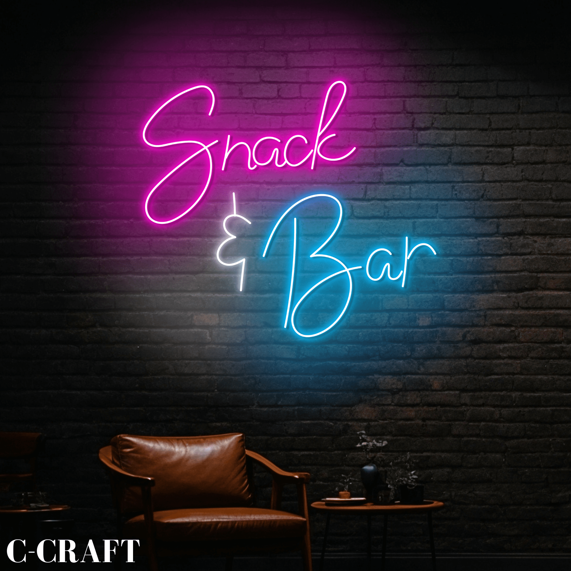 C-CRAFT Snack & Bar Neon Led Light Wall Art for Snack Shop Decor ...