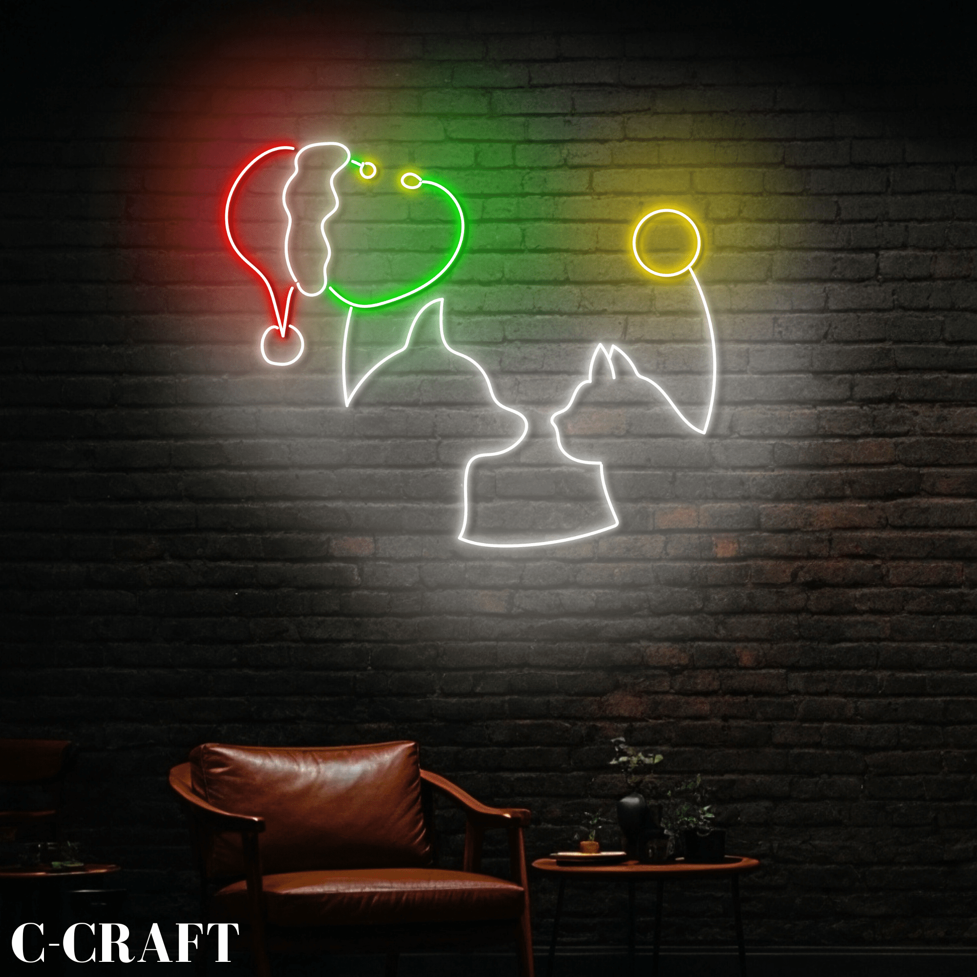 C-CRAFT Stethoscope Christmas Neon Sign LED Light Acrylic Wall ...