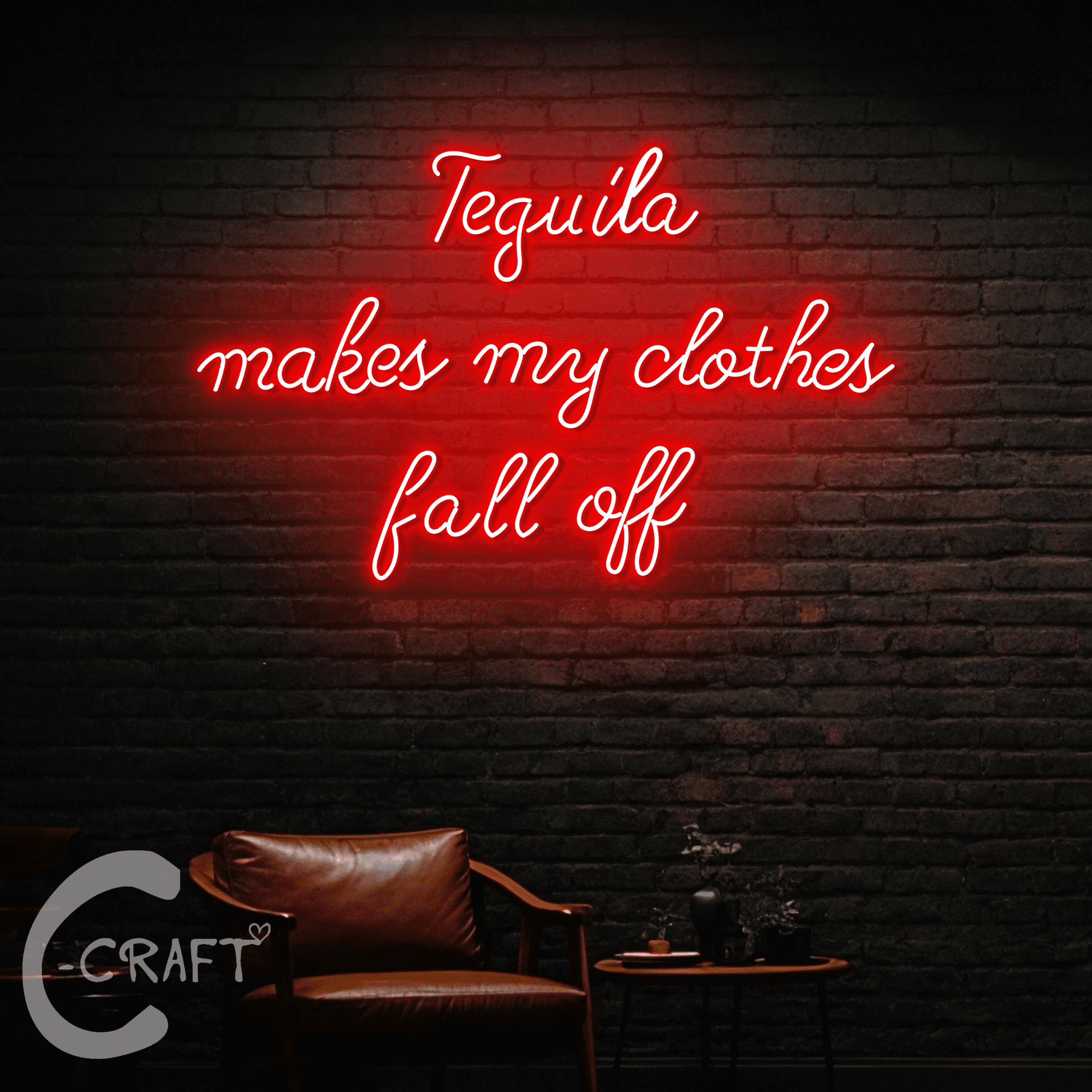 C-CRAFT Tequila Makes My Clothes Fall Off Neon Led Lights 40 inch for ...