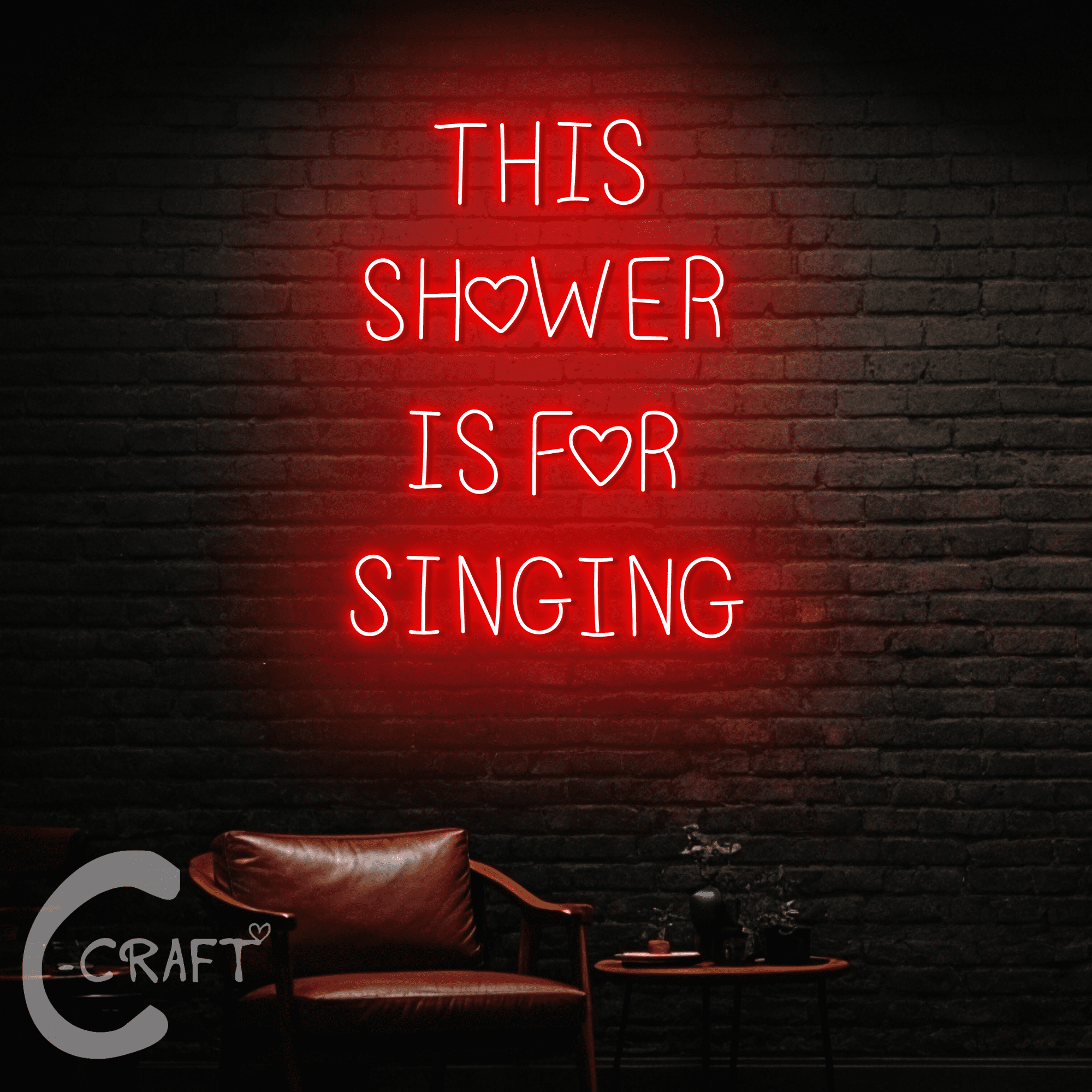 C-CRAFT This Shower Is For Singing Neon Led Light Sign 40 inch for ...