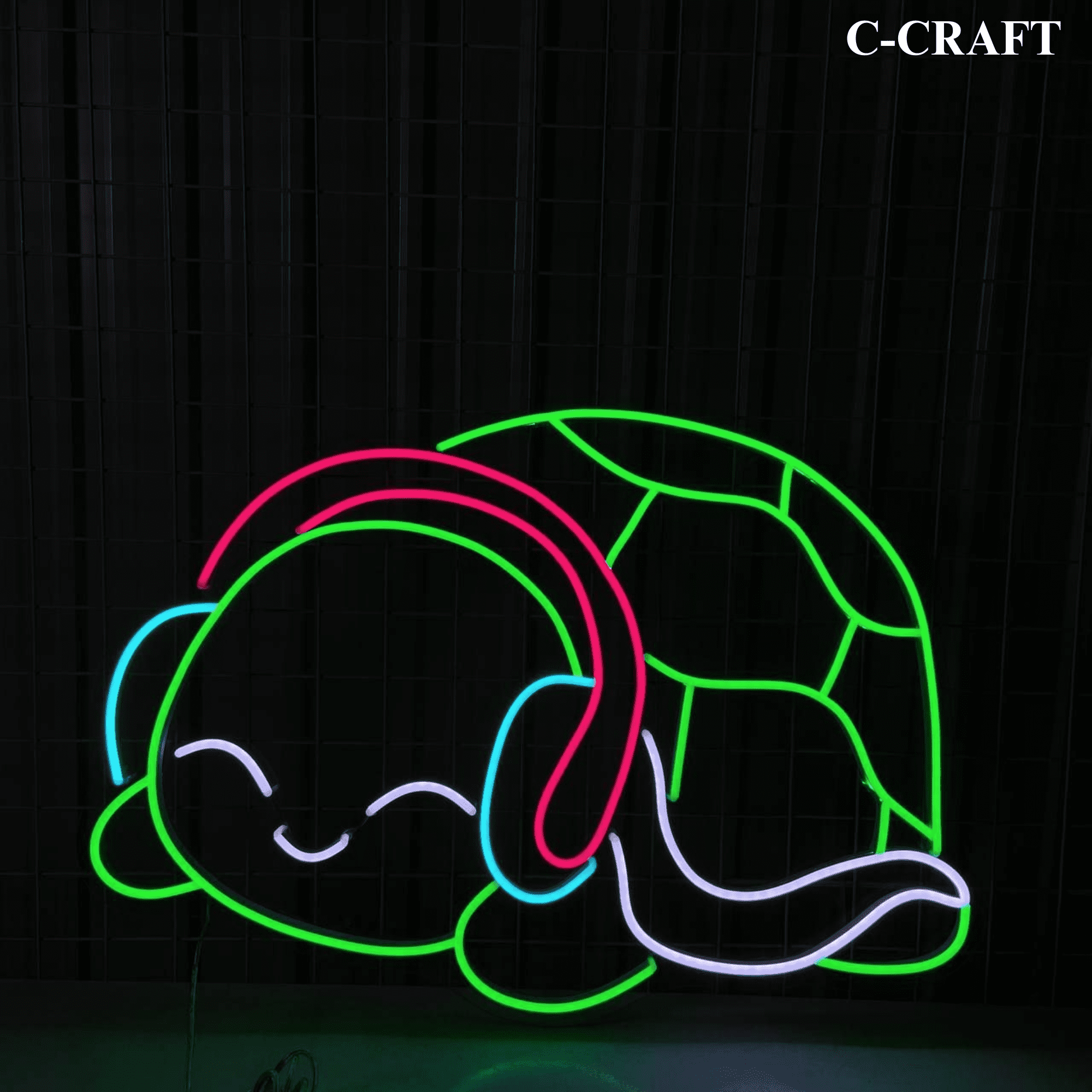 C-CRAFT Turtle Music Neon LED Light Acrylic Wall Decorations For Kid ...