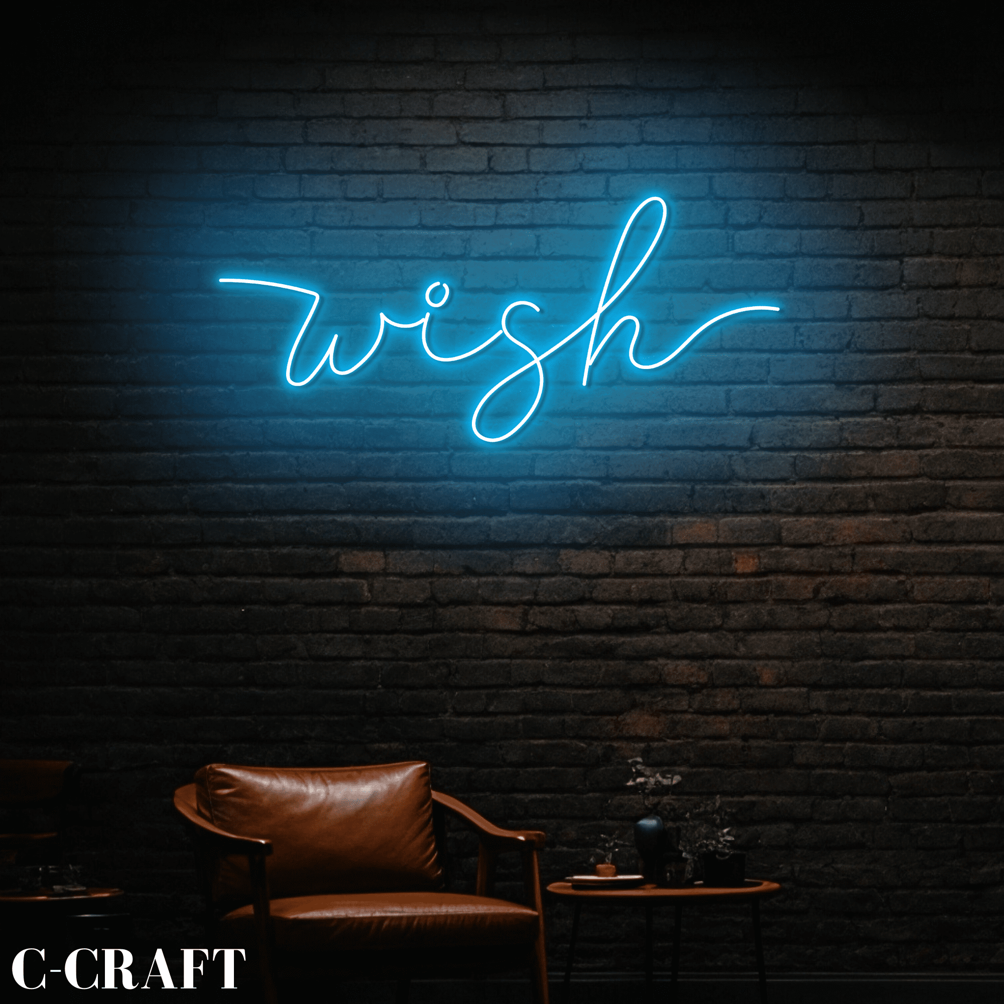 C-CRAFT Wish Neon Led Light Wall Art for Aesthetic Room & Bedroom Decor ...