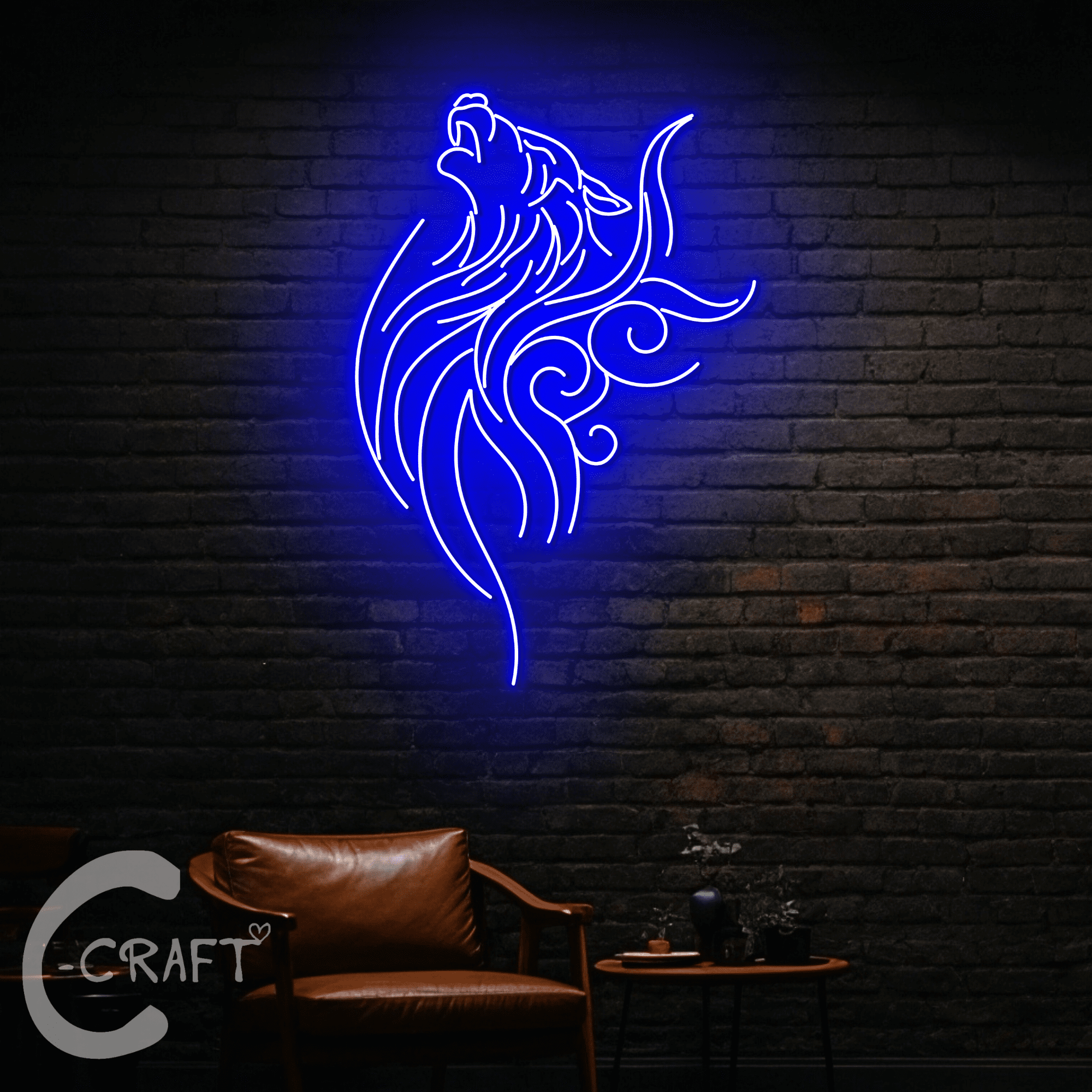 C-CRAFT Wolf Neon Sign LED Light 33 inch for Home Bar Decor - Walmart.com