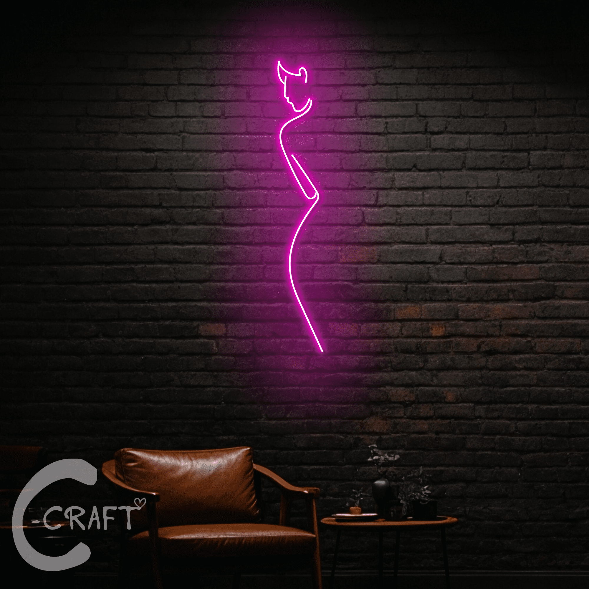C-CRAFT Woman Body Neon Led Light Up 40 inch for Bedroom Bathroom Wall ...