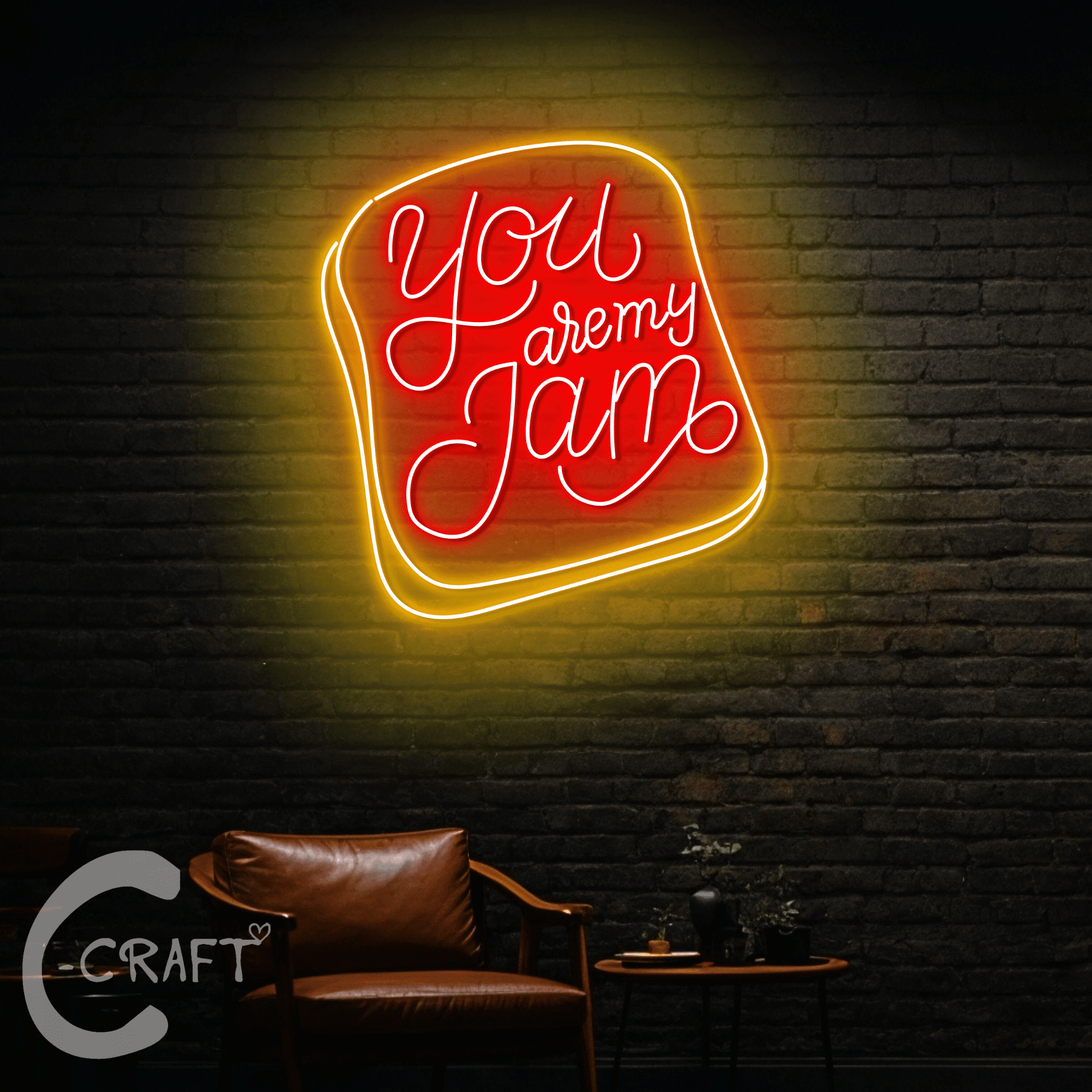 C-CRAFT You Are My Jam Neon Led Lights 30 inch for Sandwich & Jam Shop ...