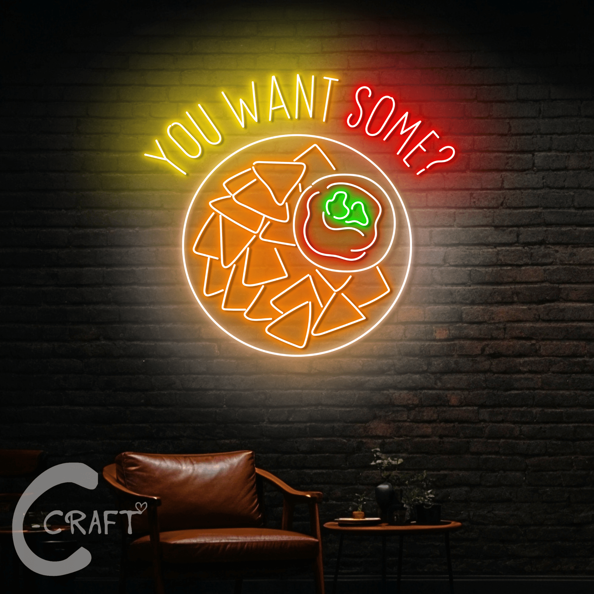 C-CRAFT You Want Some Nachos Neon Led Light Up 23 inch for Mexican ...