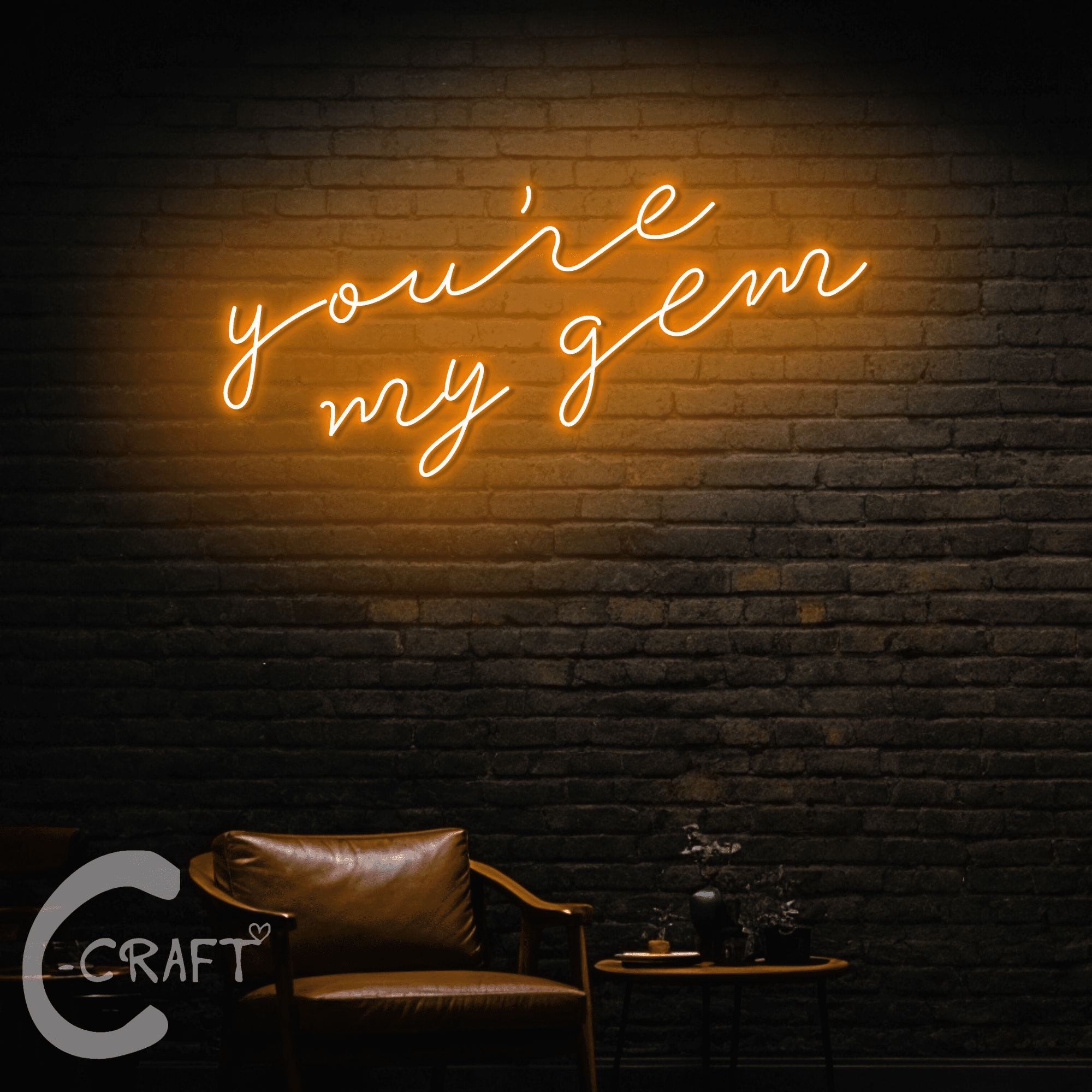 C-CRAFT You're My Gem Neon Led Lights 25 inch for Wedding & Bedroom ...