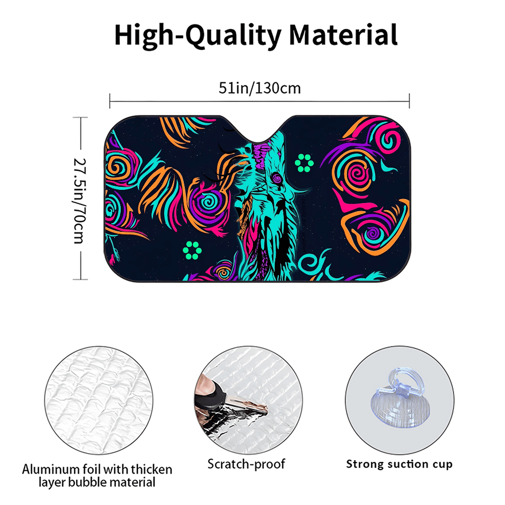 C-CS-GO Pattern Car Sunshade Curtains Heat-insulating Aluminum ...