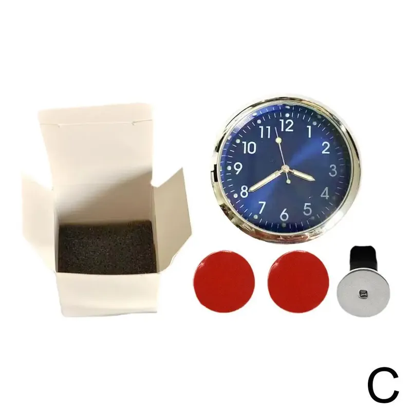 C-Car Clock Luminous Mini Automobiles Internal Stick-On Quartz Ornament ...