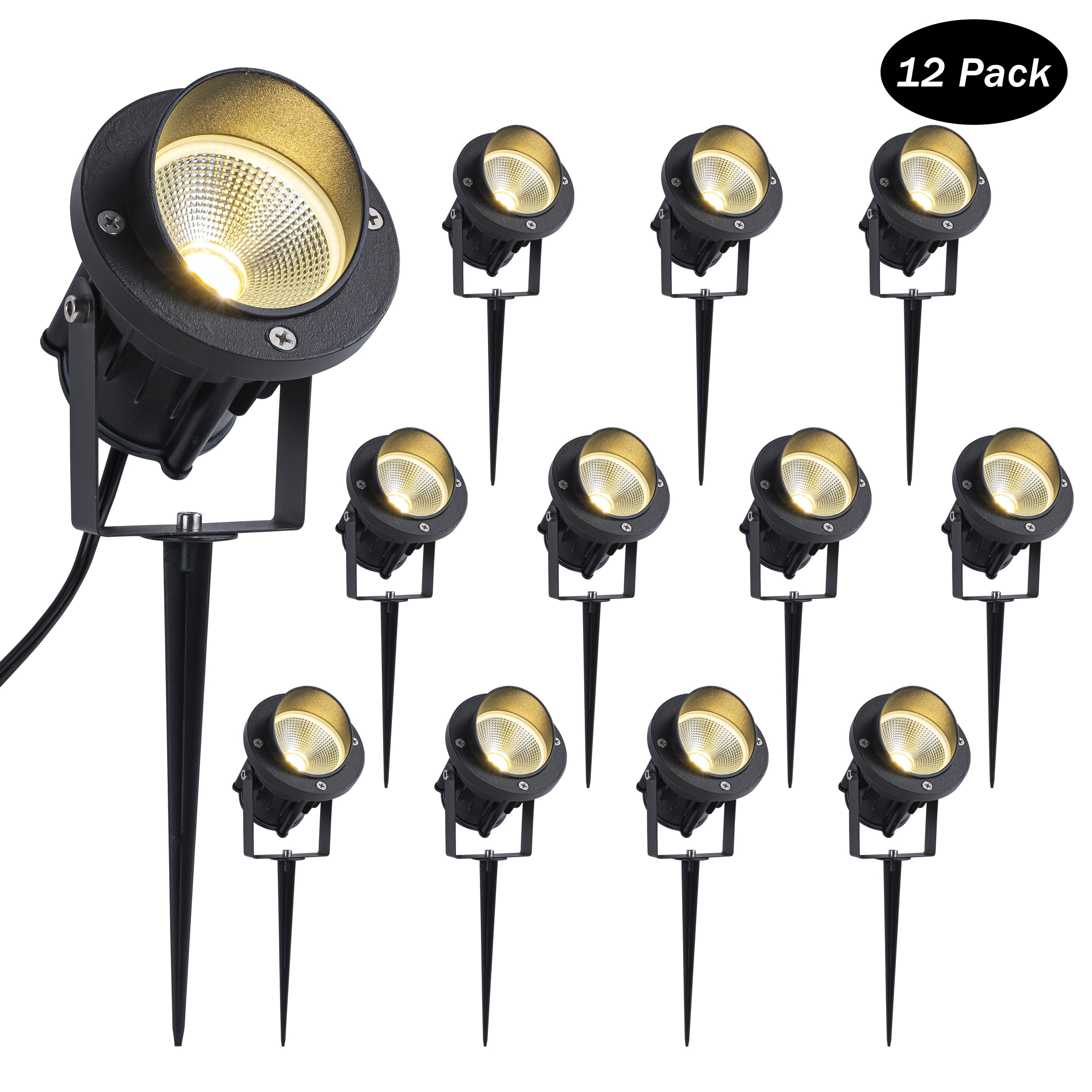 C Cattleya 12-Pack 11in Outdoor LED Landscape Spotlight with Ground ...