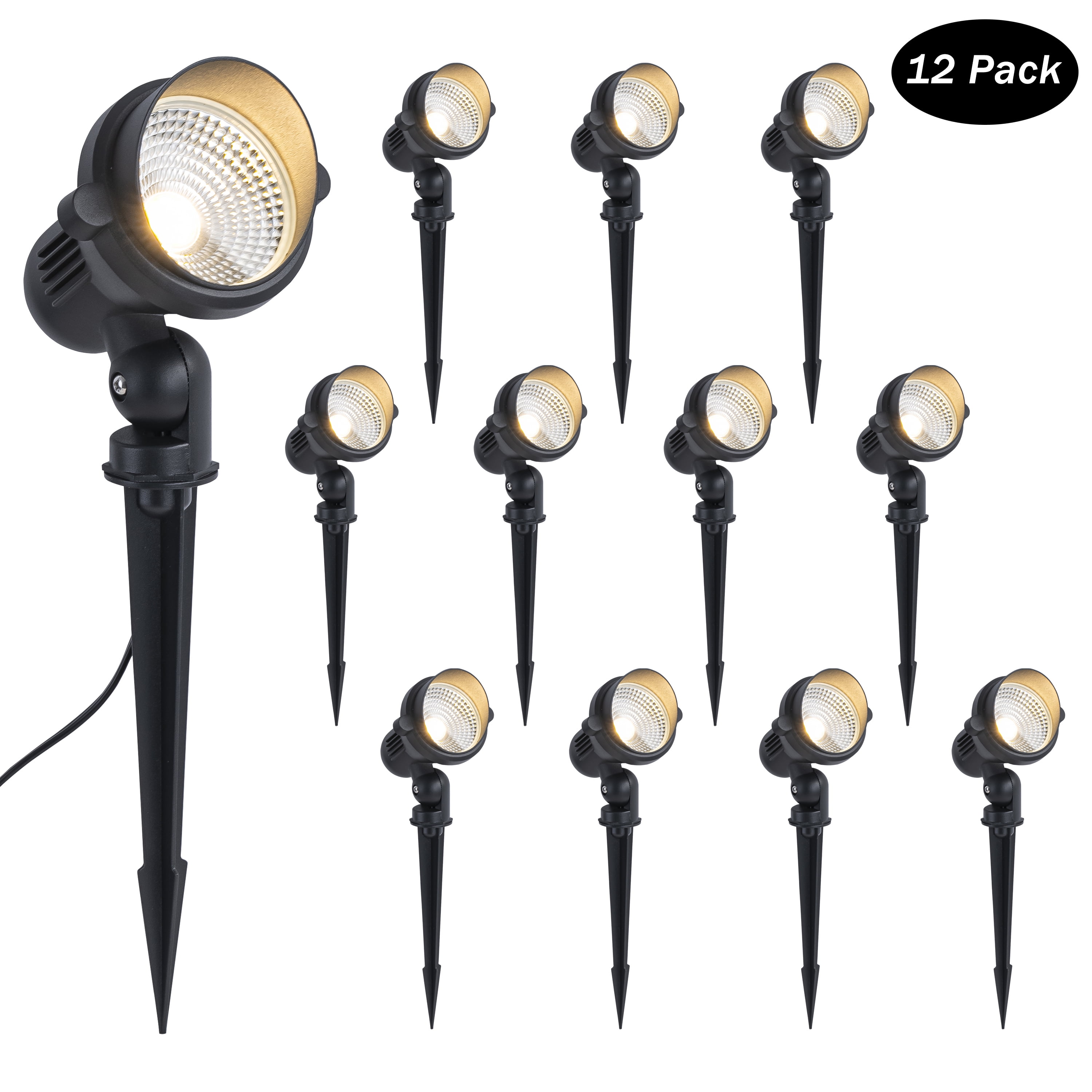 C Cattleya 12-Pack Outdoor LED Landscape Spotlight with Ground Stakes ...