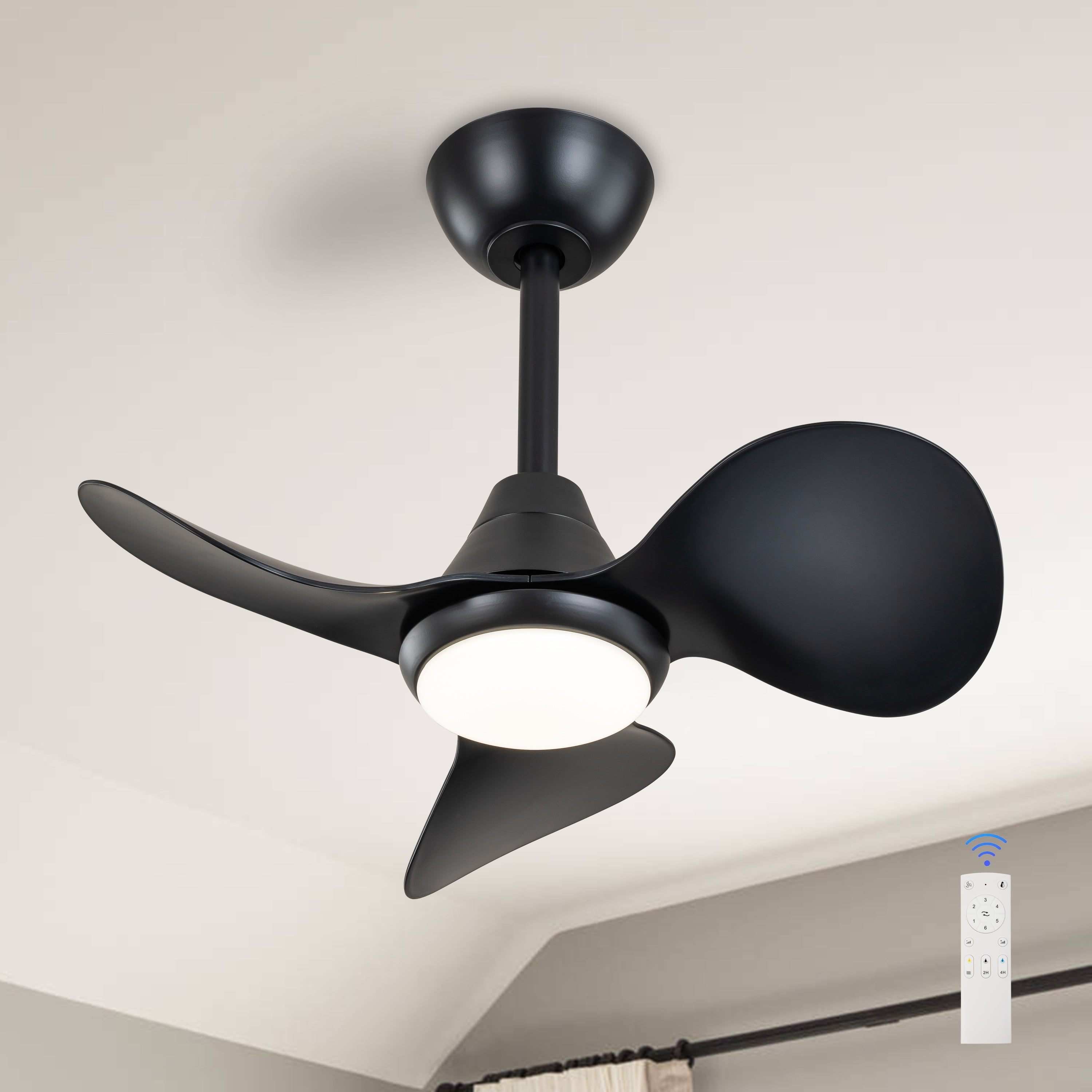 C Cattleya 24" 3 Blades DC Motor Dimmable Integrated LED Ceiling Fan ...